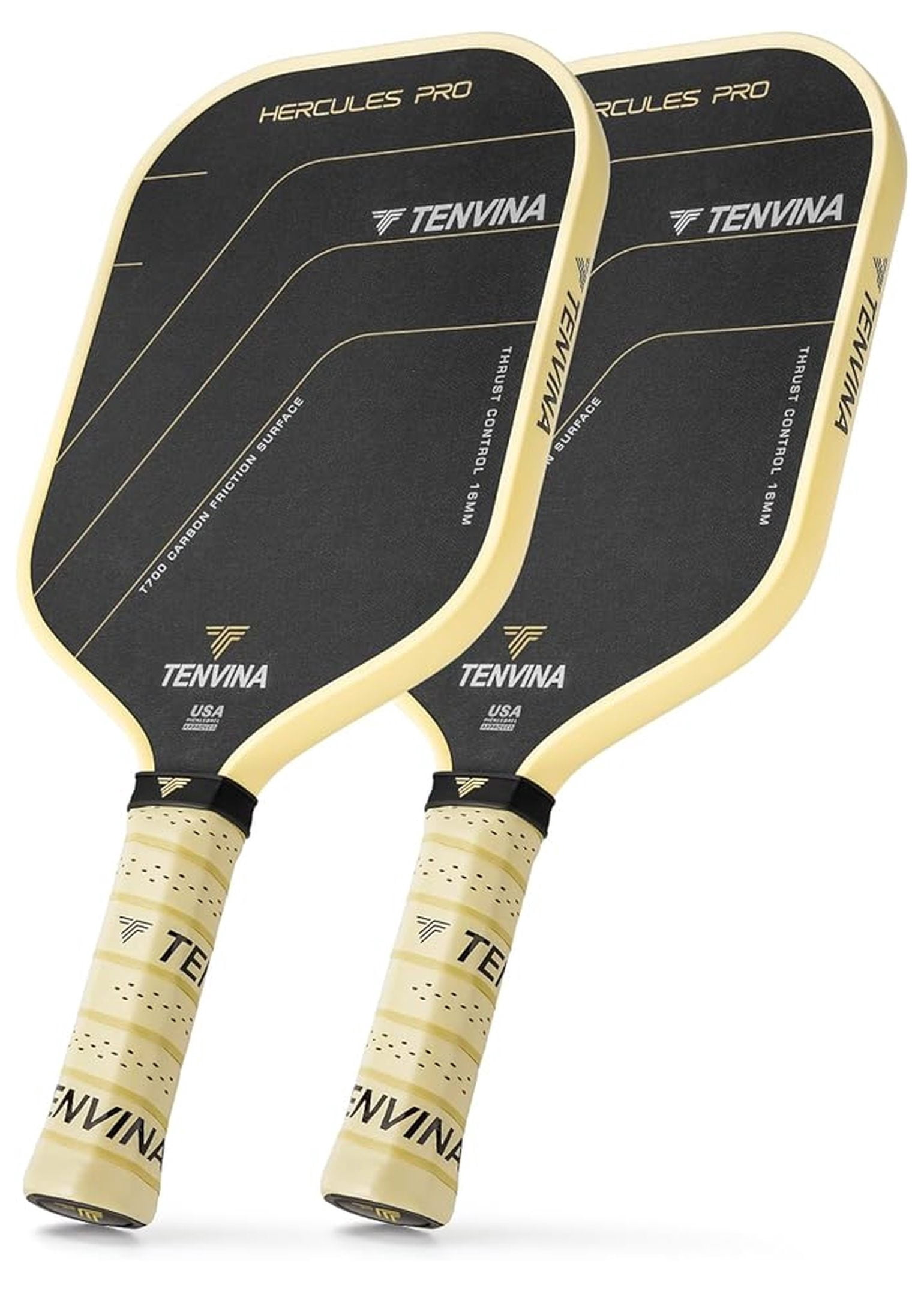 TENVINA Pickleball Paddles, Thermoformed 4 Layers Carbon Fiber ...