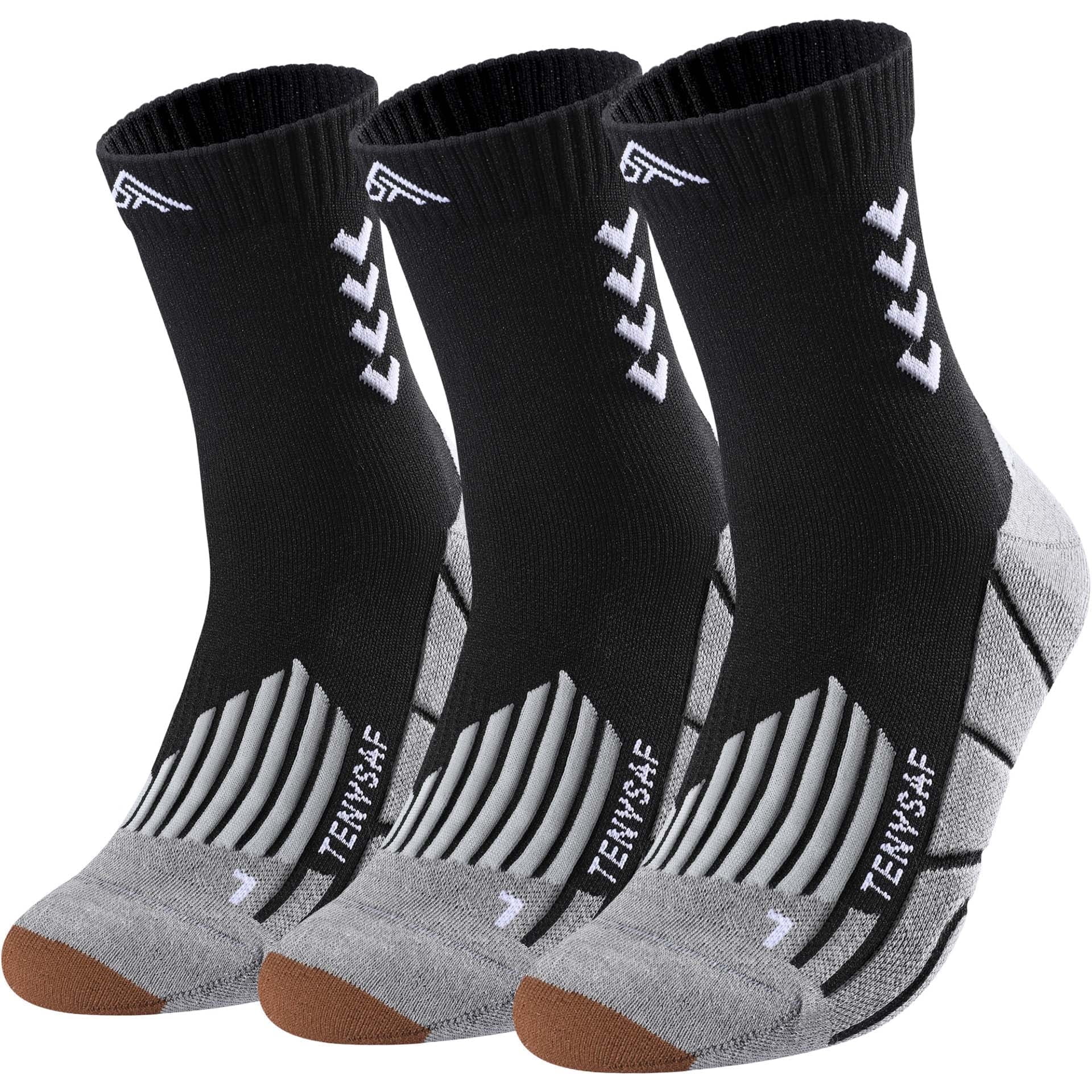 TENYSAF Compression Running Socks, Breathable Cushioning Performance, 3 ...
