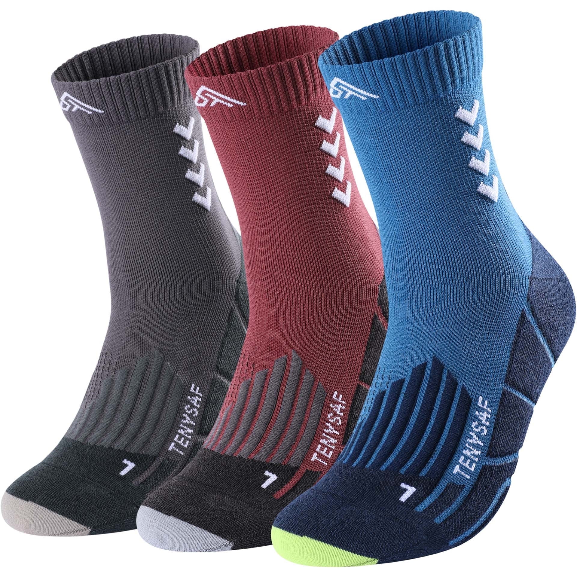 TENYSAF Compression Crew Running Socks: Athletic Socks for Men Women ...