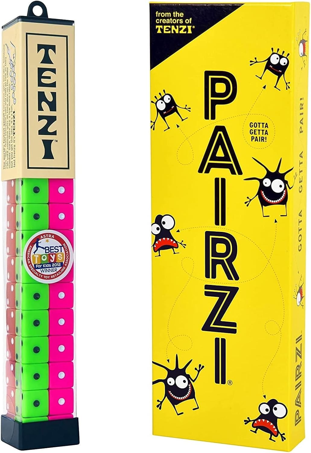 TENZI Dice and Card Game - Tenzi & Pairzi 2 Pack - Fun Fast Frenzy ...