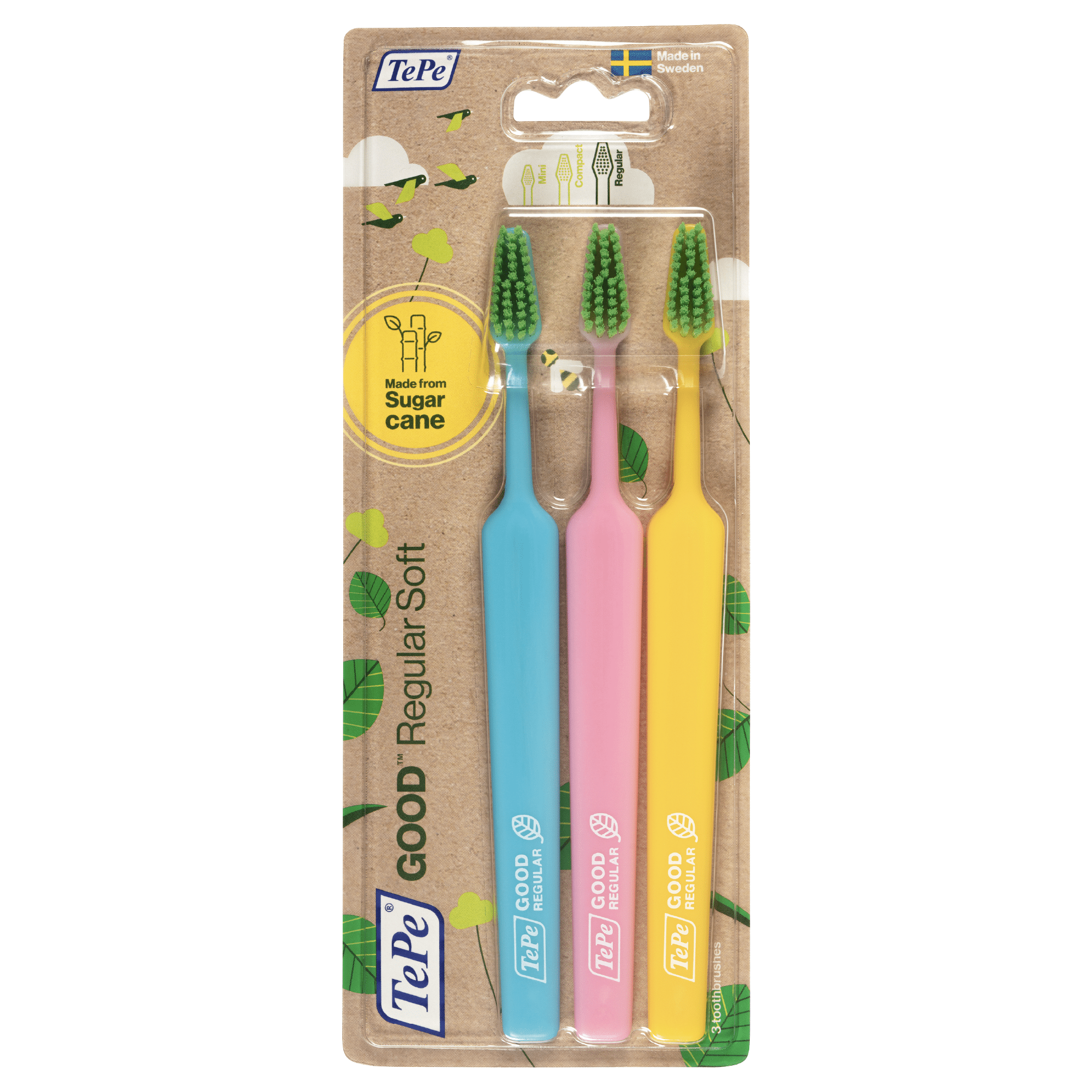 TEPE Good Regular Soft Bristle Toothbrush – Bioplastic Adult ...