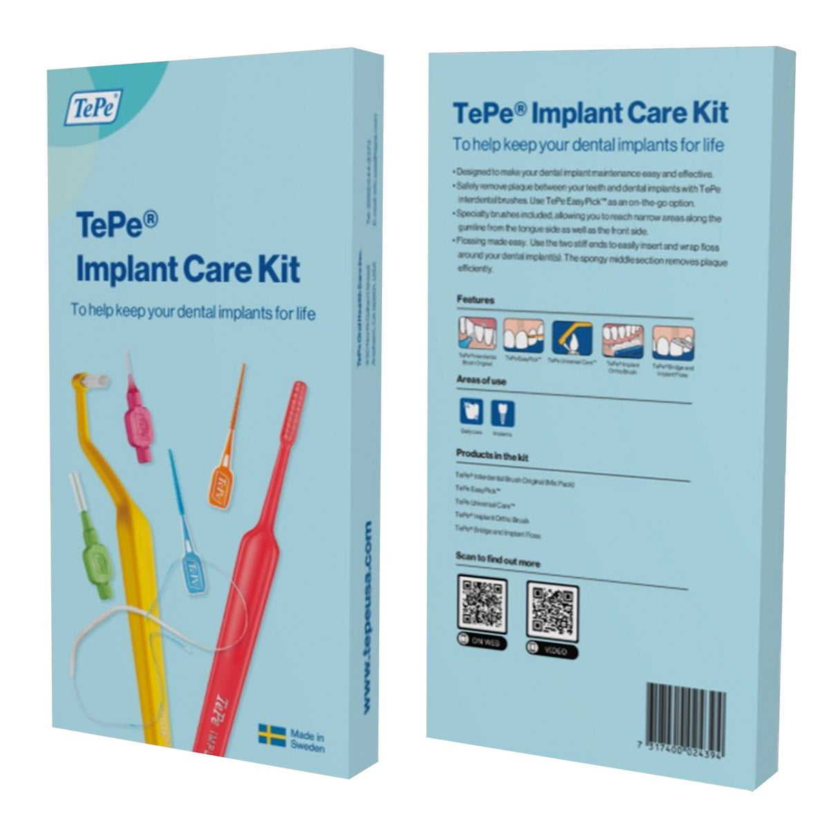 TEPE Implant Care Kit - Dental Implant Maintenance Toothbrushes with ...