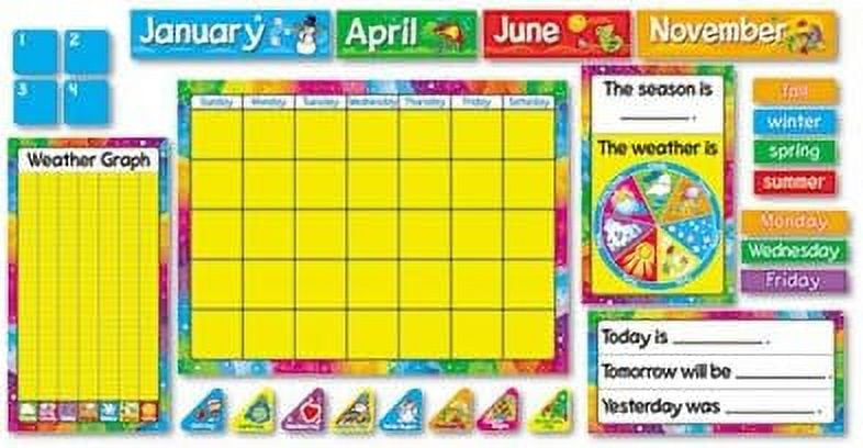 TEPT8096 - Year Around Calendar Bulletin Board Set - Walmart.com