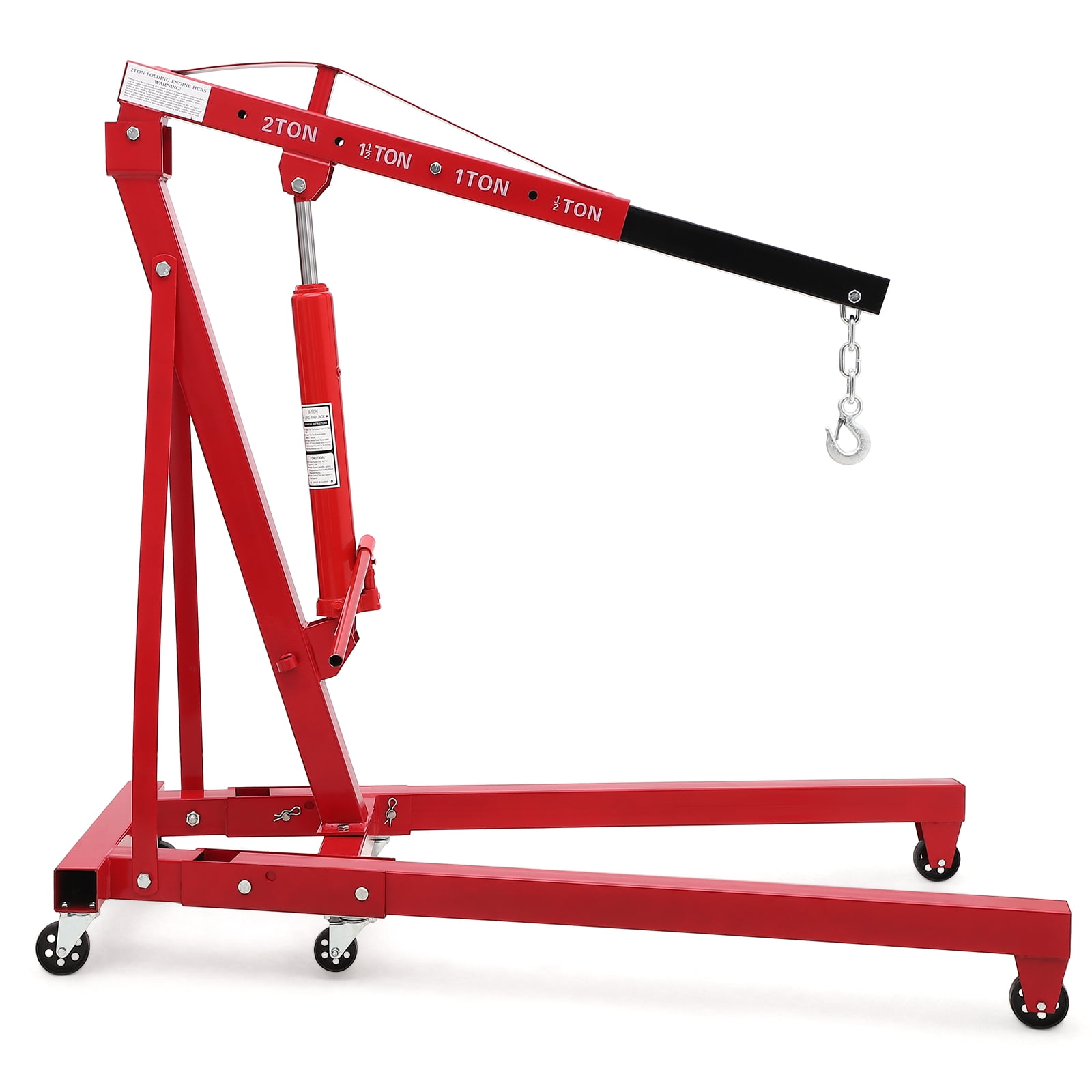 TEQIN 2 Ton Hydraulic Engine Hoist Crane,HeavyDuty Engine Jack Cherry ...