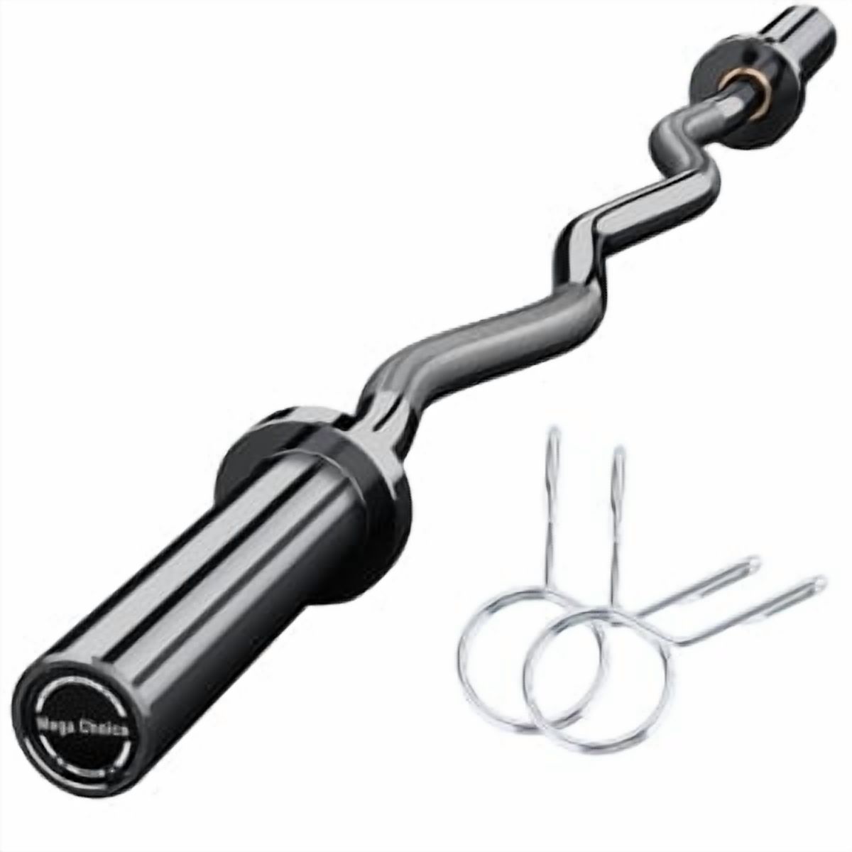 TEQIN 47"" EZ Curl Bar,4FT Curl Bar Weight Lifting Bar, Heavy Duty ...