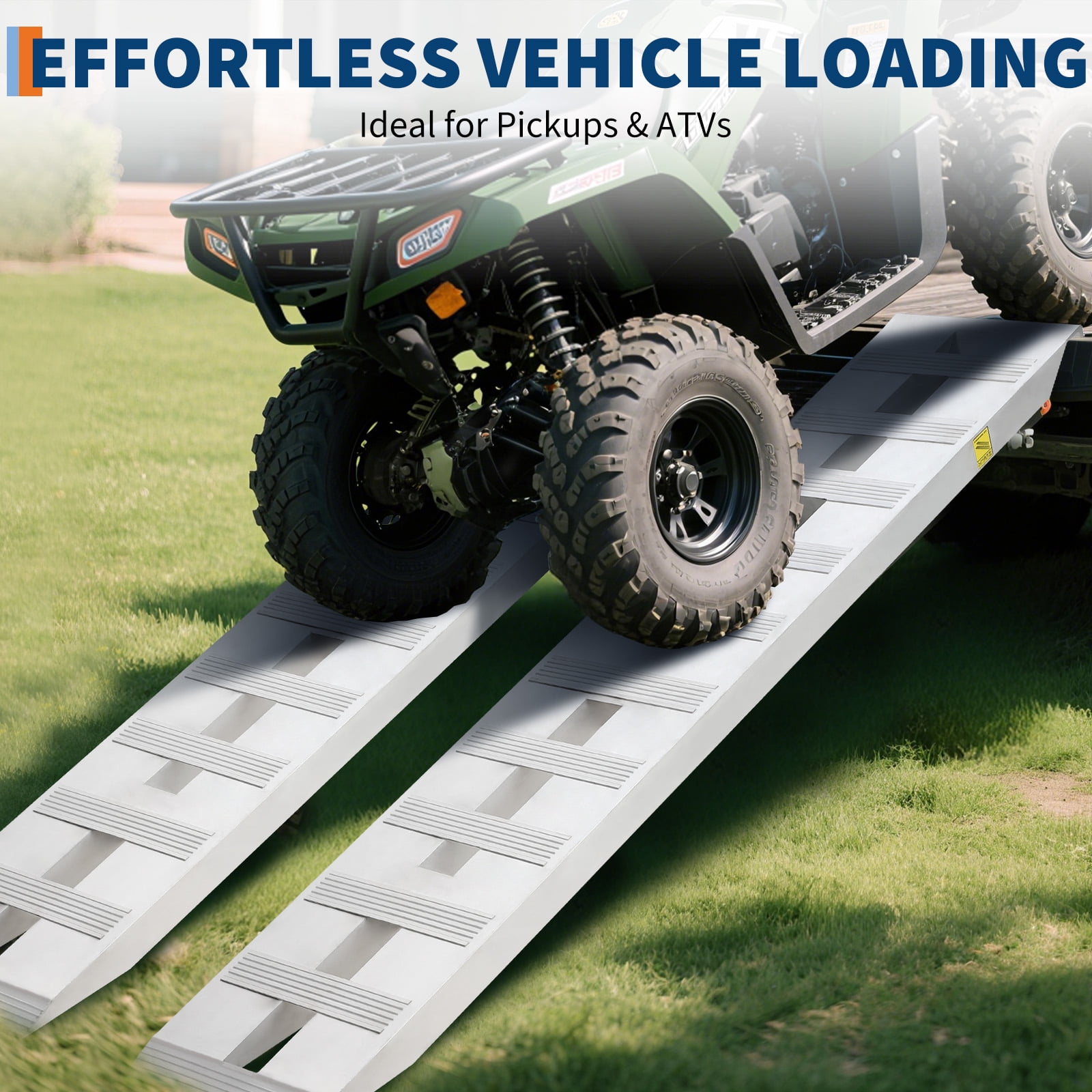 TEQIN Aluminum Ramps,Heavy-Duty Ramps with Top Hook Attaching End ...