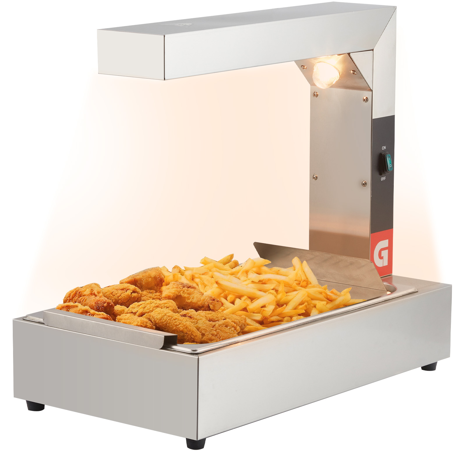 TEQIN French Fry Warmer,Update Commercial Food Heat Lamp Fry Dump ...