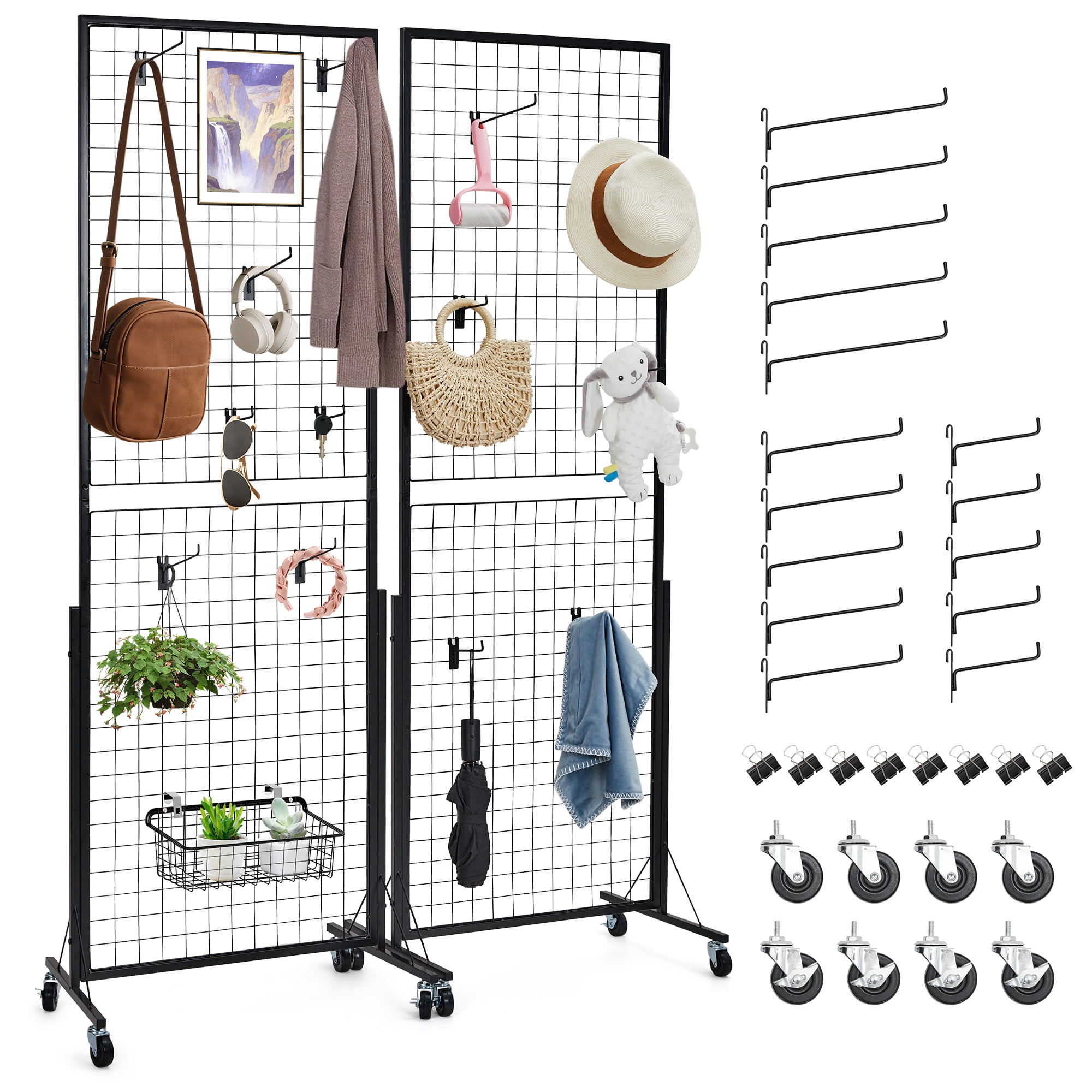 TEQIN Grid Wall Panels, 2' X 5.6' Gridwall Panel Display Stand With ...