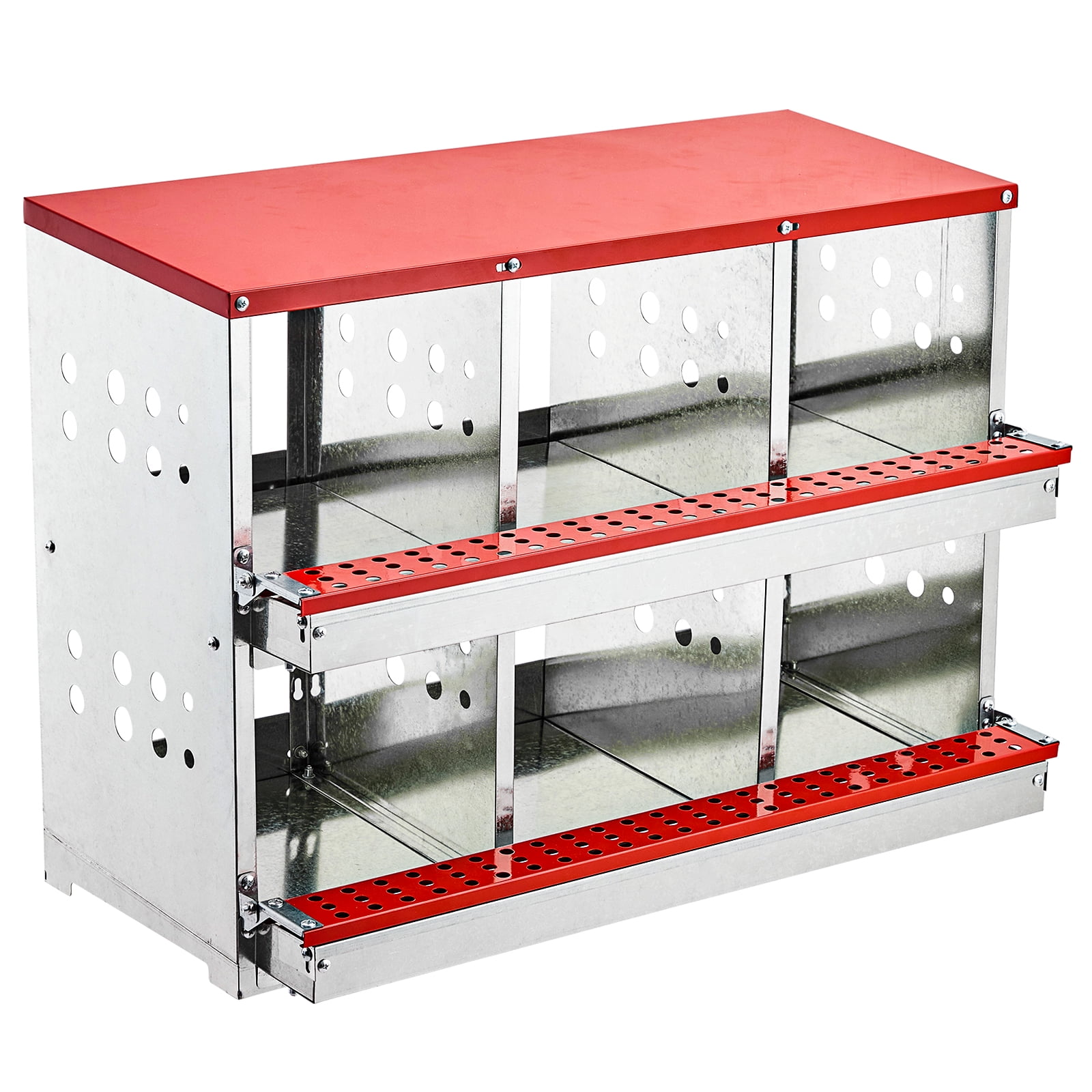 TEQIN Nesting Boxes For Chickens,6 Hole Large Metal Hen Laying Box Roll ...
