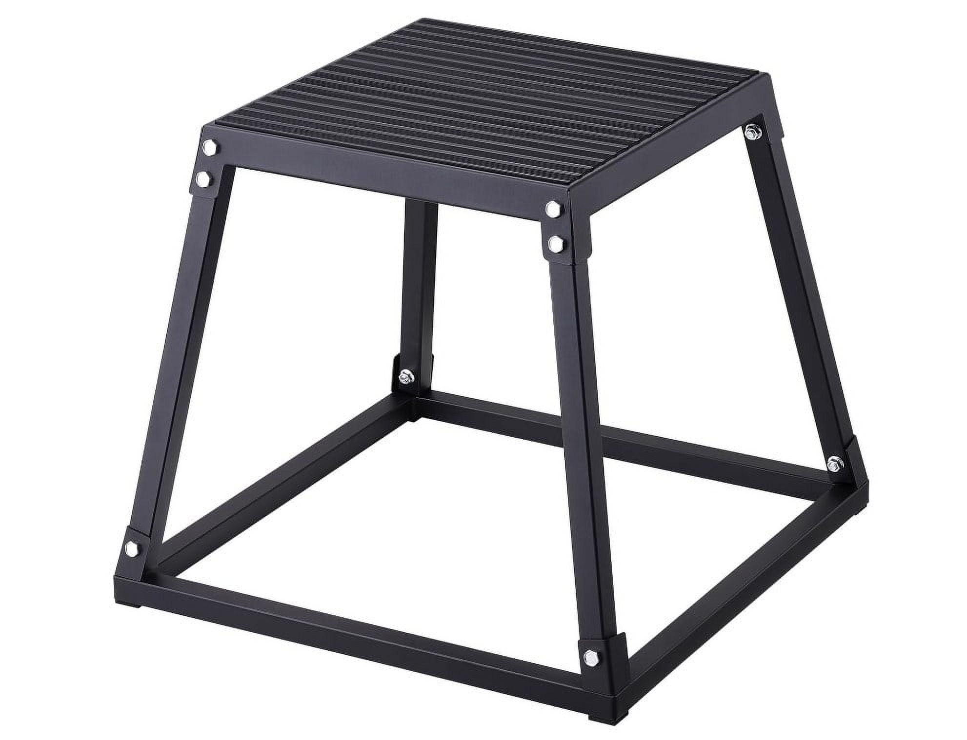 TEQIN Steel Plyometric Box,Exercise Step Up Box,Anti-Slip Pre-Assembled ...