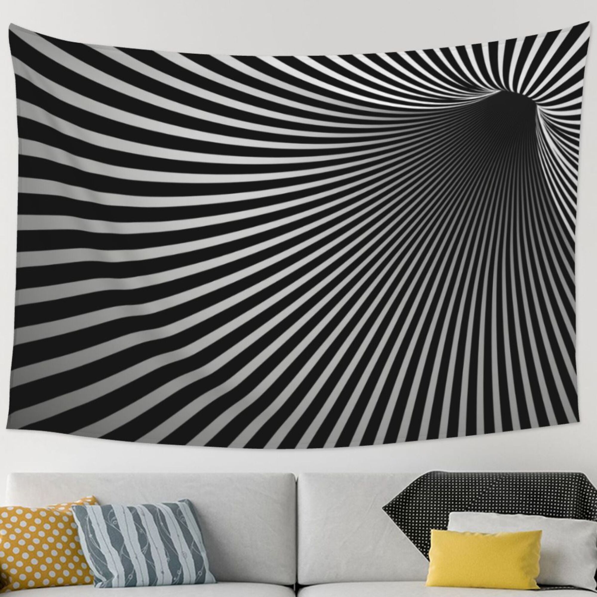 TEQUAN 3D Vortex Illusion Pattern Large Tapestry, Aesthetic Tapestries ...