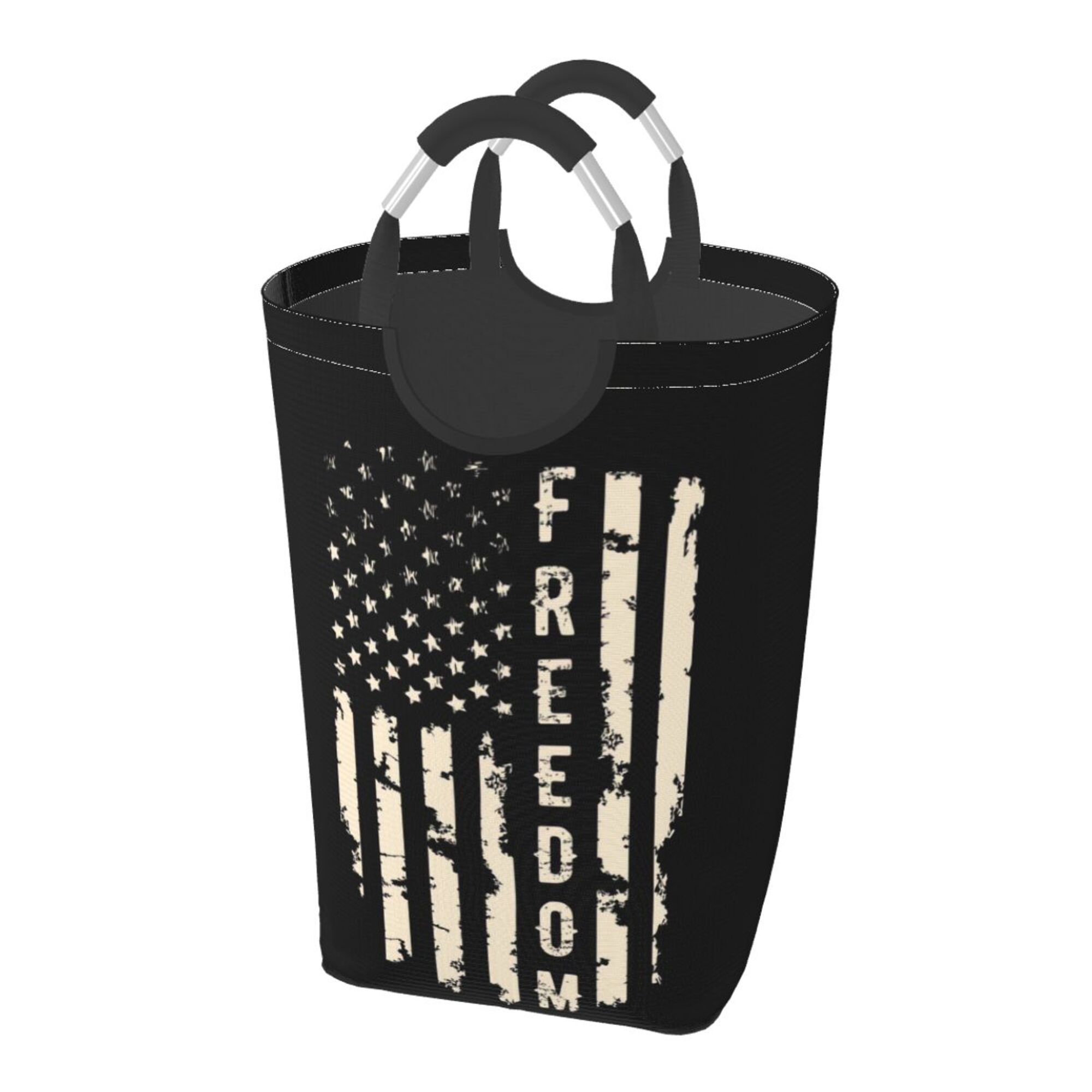 TEQUAN 50L Large Rectangular Laundry Hamper with Aluminum Handles ...