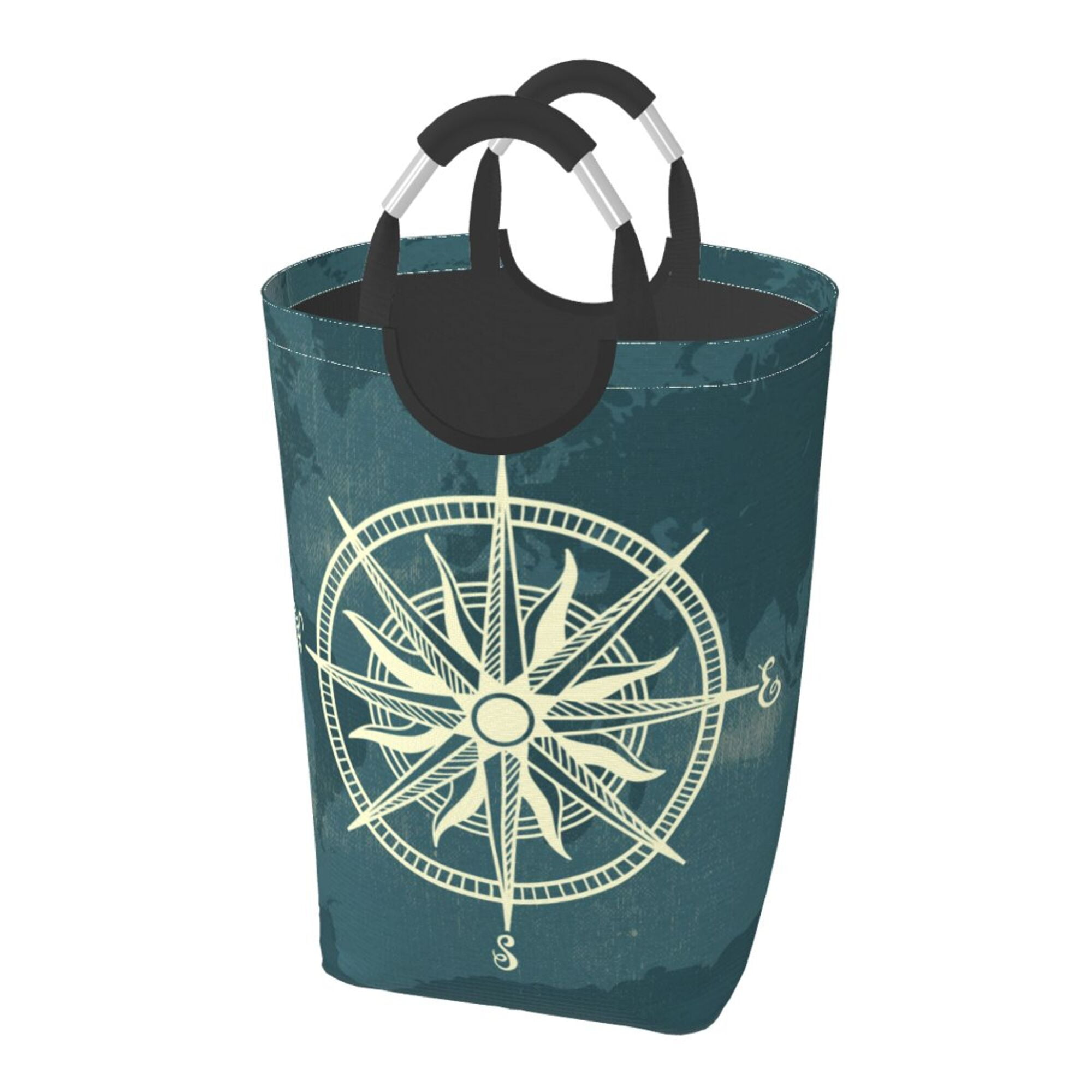 TEQUAN 50L Large Rectangular Laundry Hamper with Aluminum Handles ...