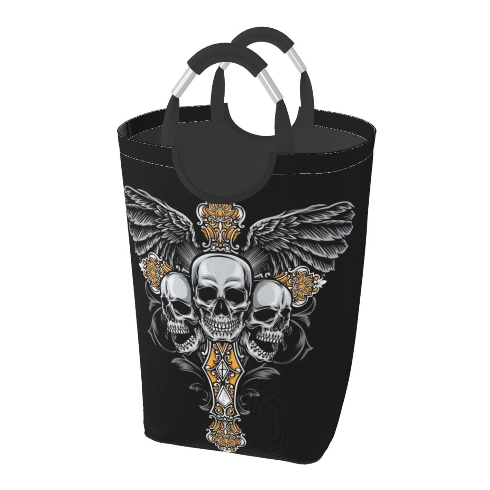 TEQUAN 50L Large Rectangular Laundry Hamper with Aluminum Handles ...