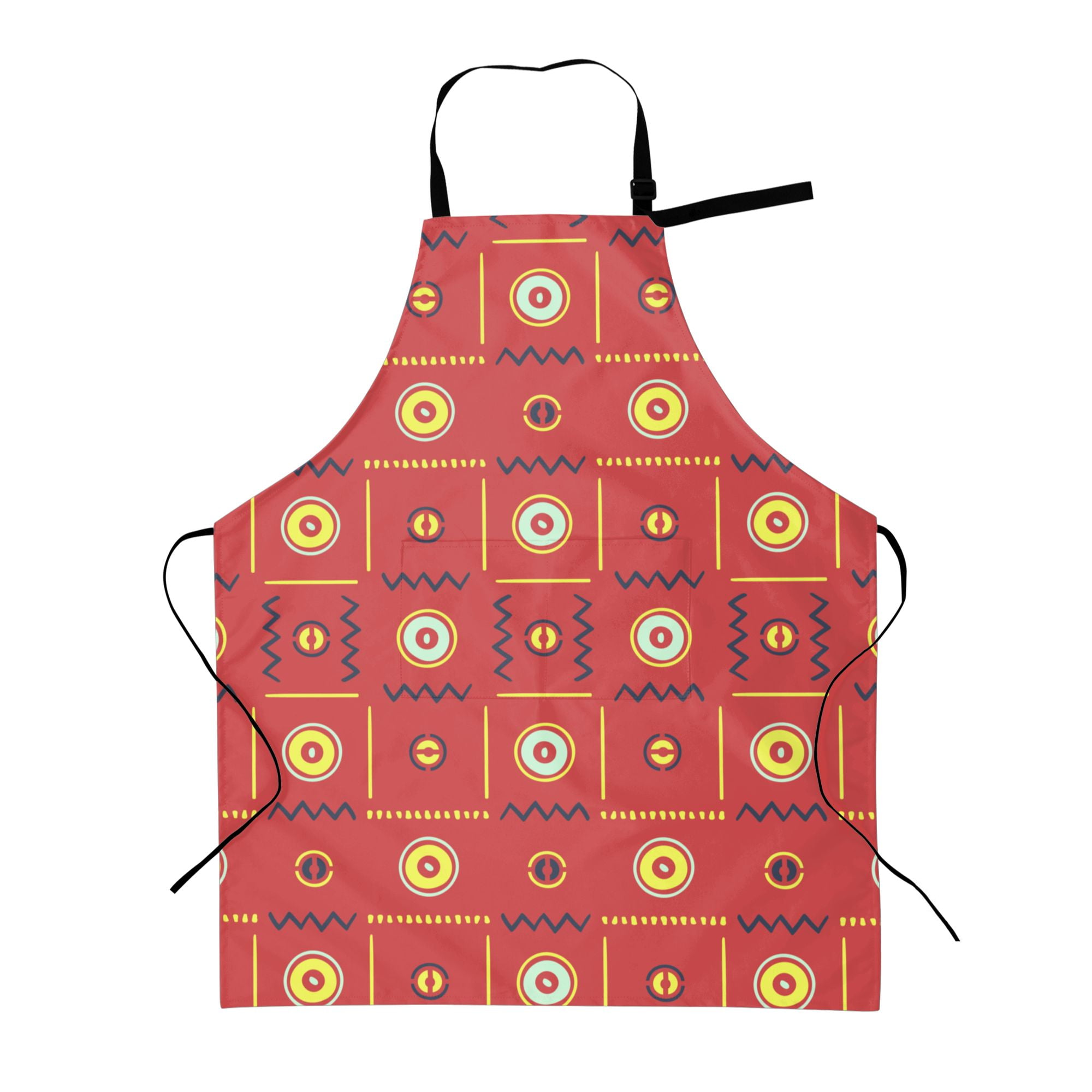 TEQUAN Adjustable Waterproof Apron with Pockets, Boho Ethnic Retro ...