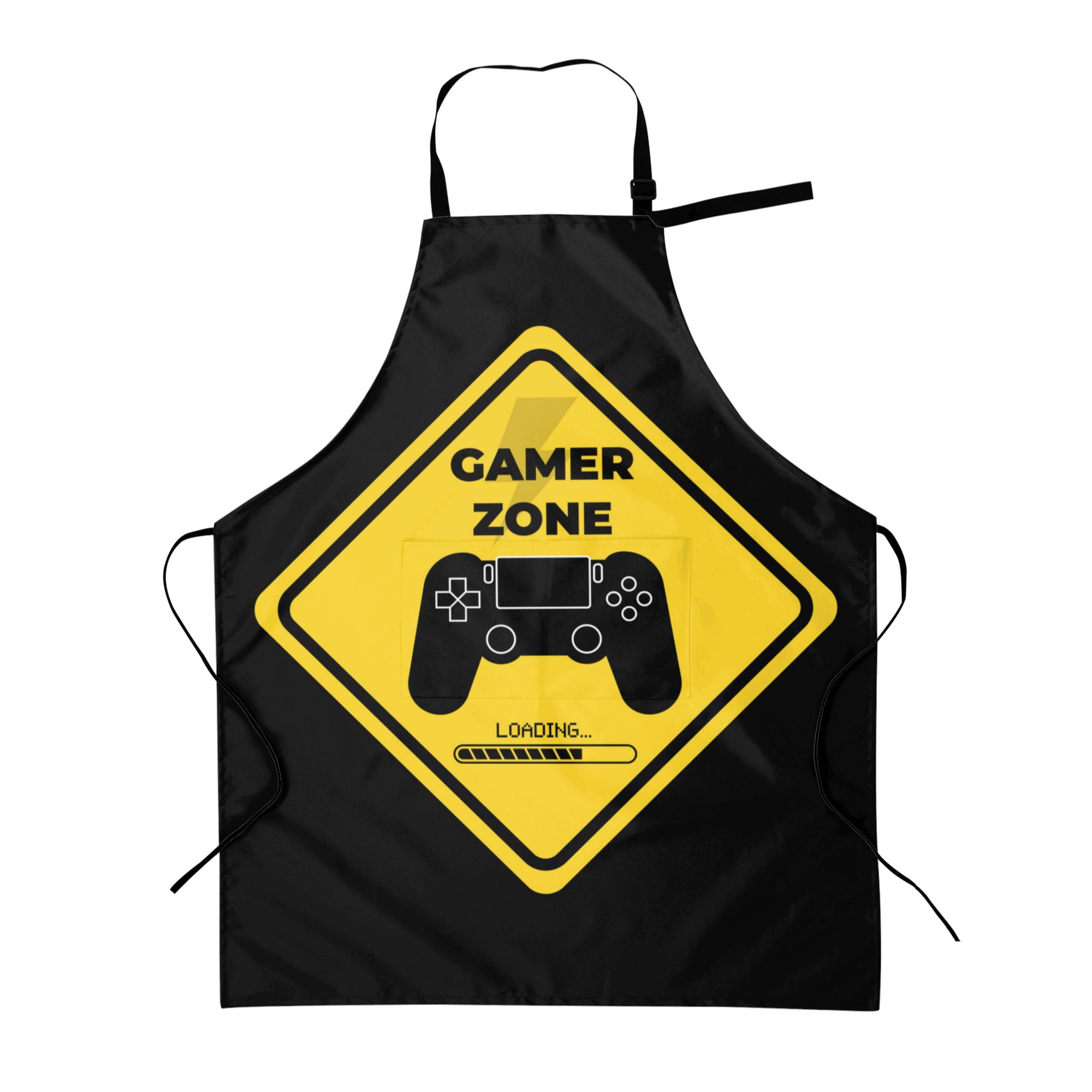 TEQUAN Adjustable Waterproof Apron with Pockets, Gamer Zone Warning ...