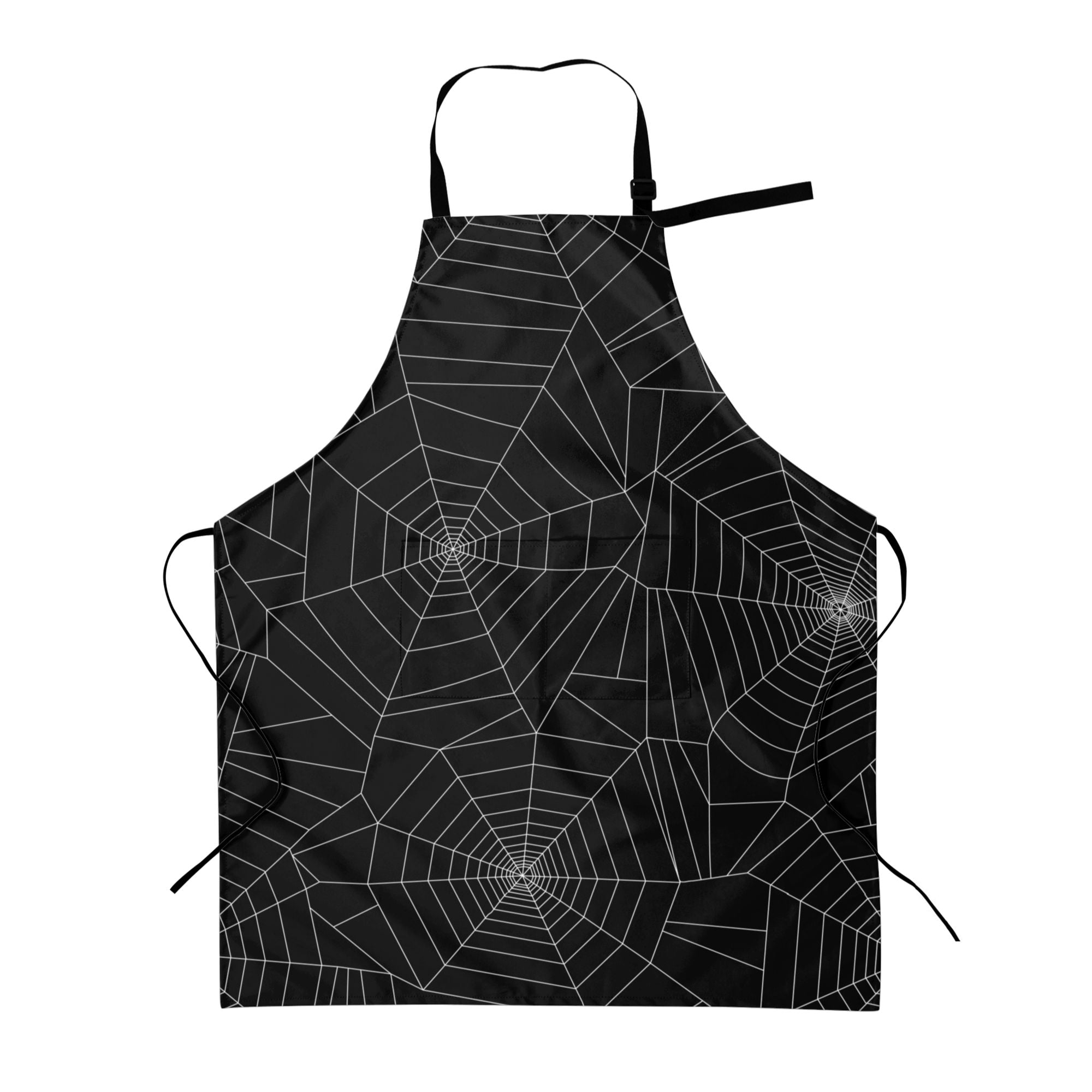 TEQUAN Adjustable Waterproof Apron with Pockets, Horror Spider Web ...