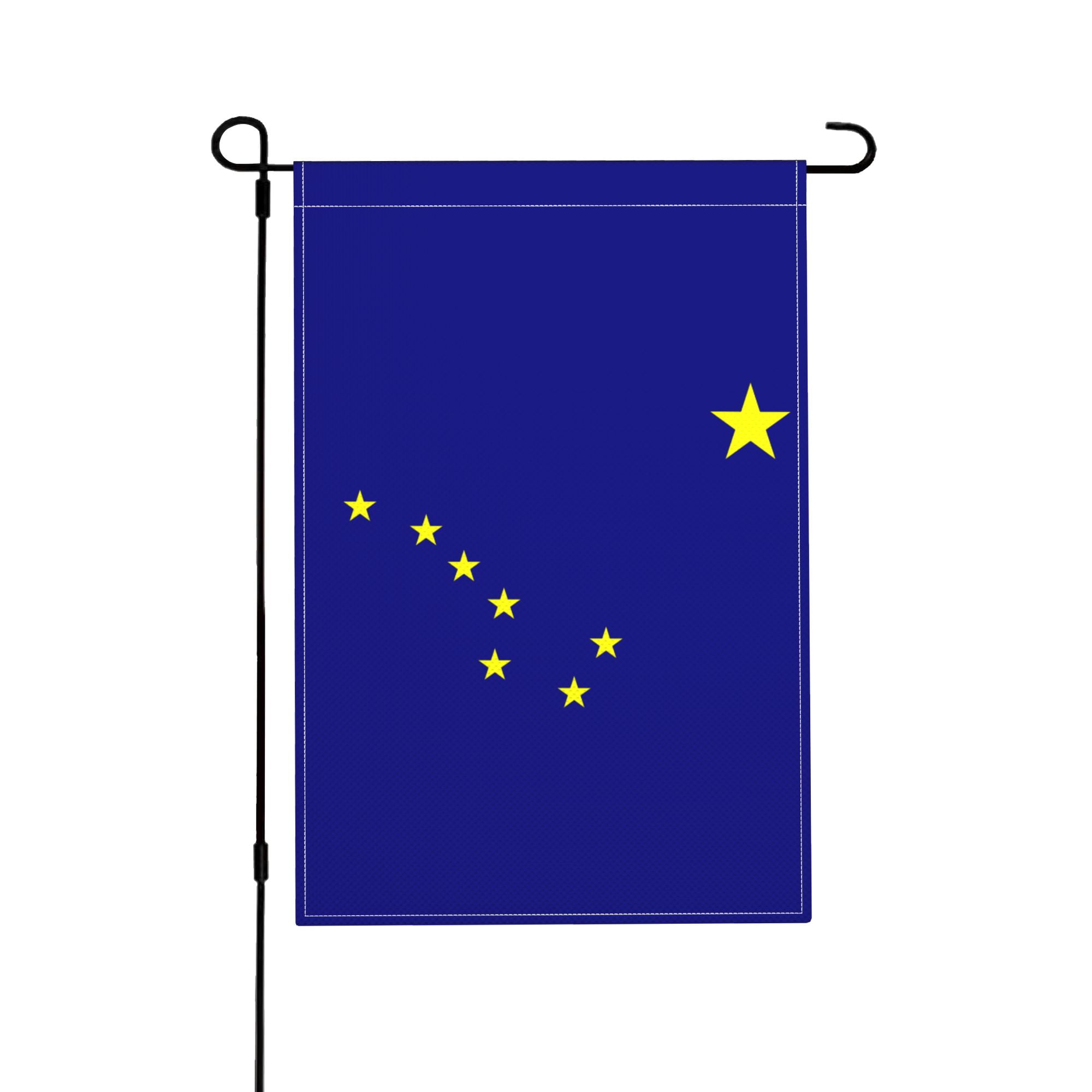 TEQUAN Alaska State Blue Stars Flag Garden Flags, 18 x 12 inch Double ...