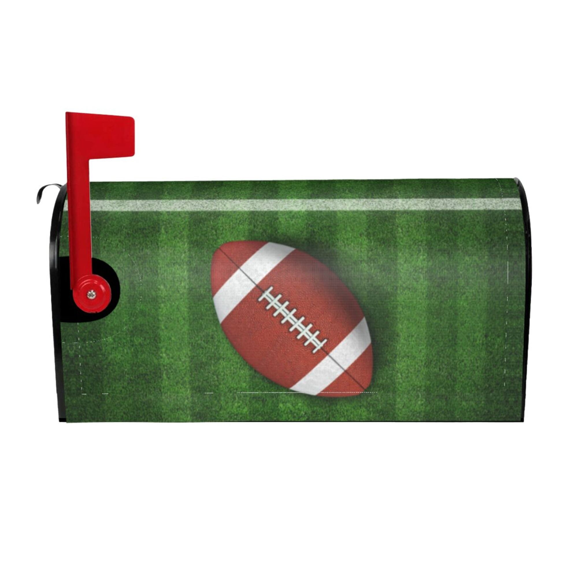TEQUAN American Football Field Magnetic Mailbox Cover, Mailbox Wraps ...