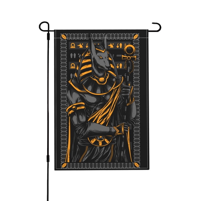 TEQUAN Ancient Egyptian God Anubis Garden Flags, 18 x 12 inch Double ...