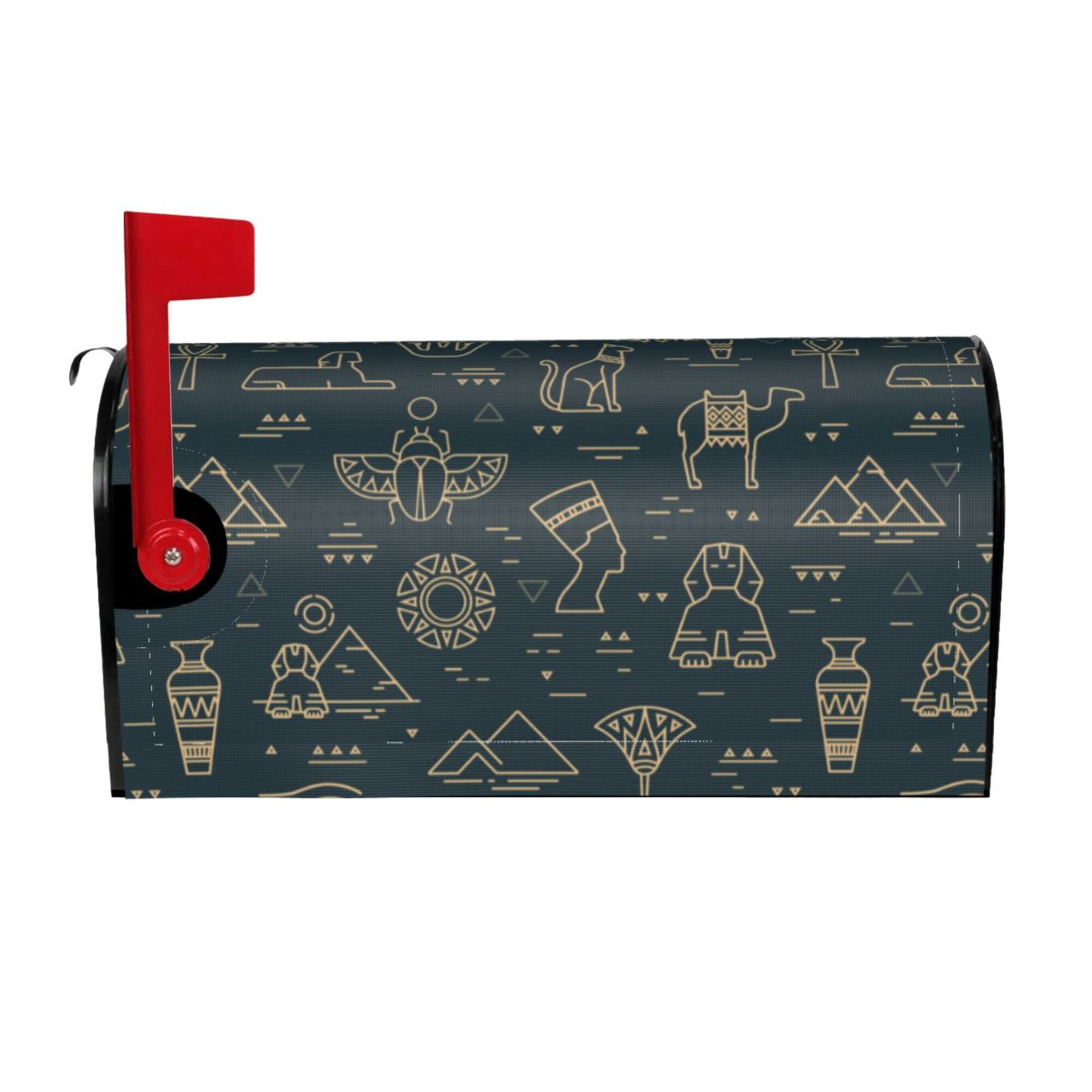 TEQUAN Ancient Egyptian Symbols Magnetic Mailbox Cover, Mailbox Wraps ...