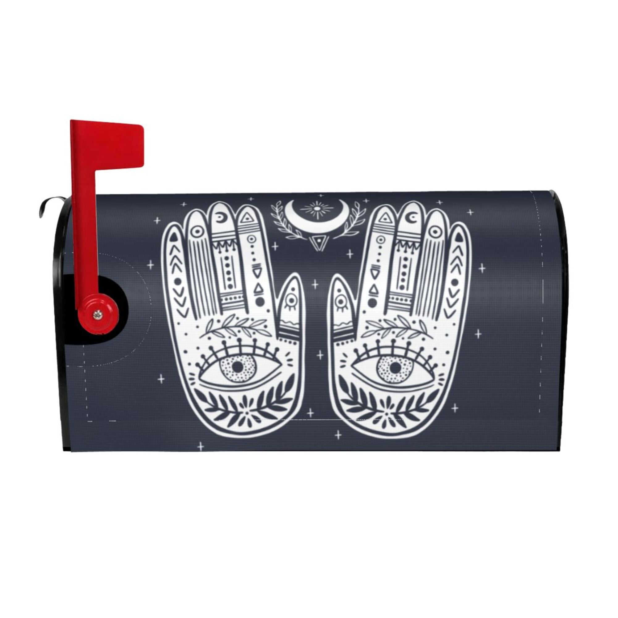 TEQUAN Bohemian Evil Eye Hamsa Hand Moon Magnetic Mailbox Cover ...