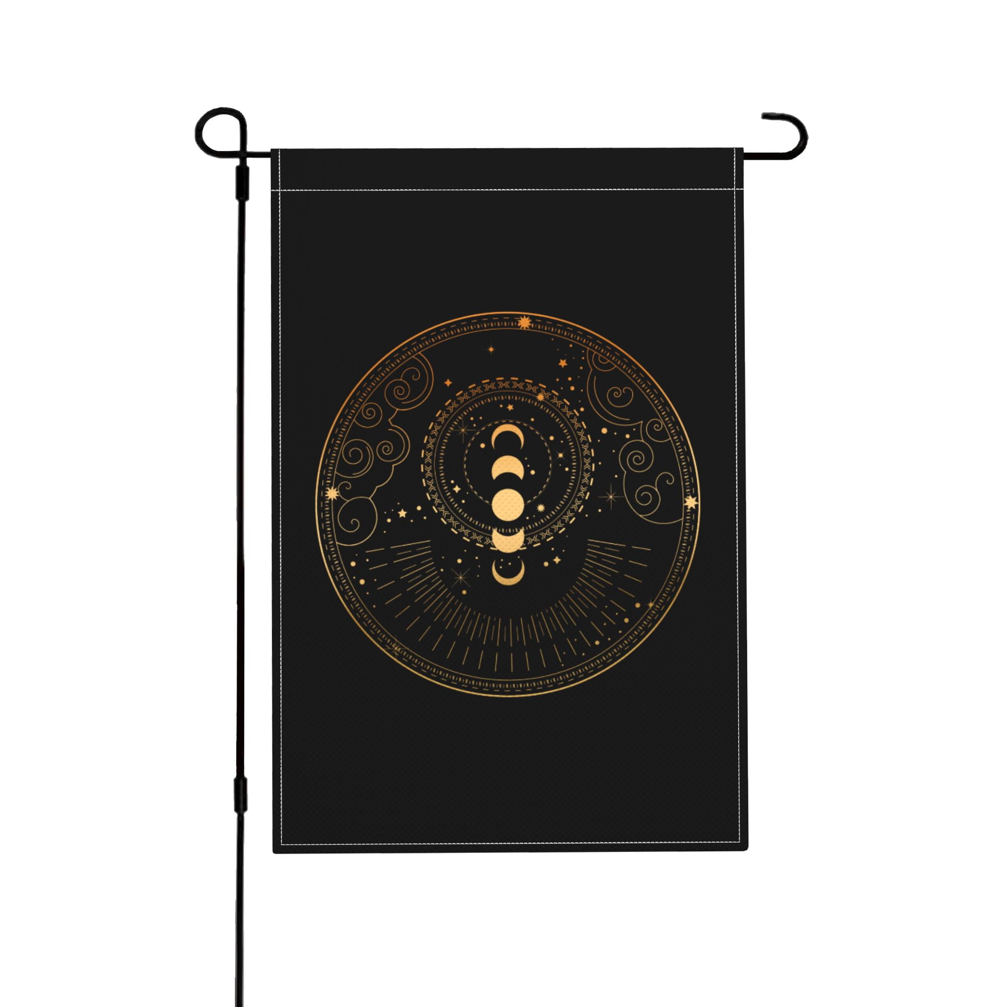 TEQUAN Boho Alchemy Moon and Stars Garden Flags, 18 x 12 inch Double ...