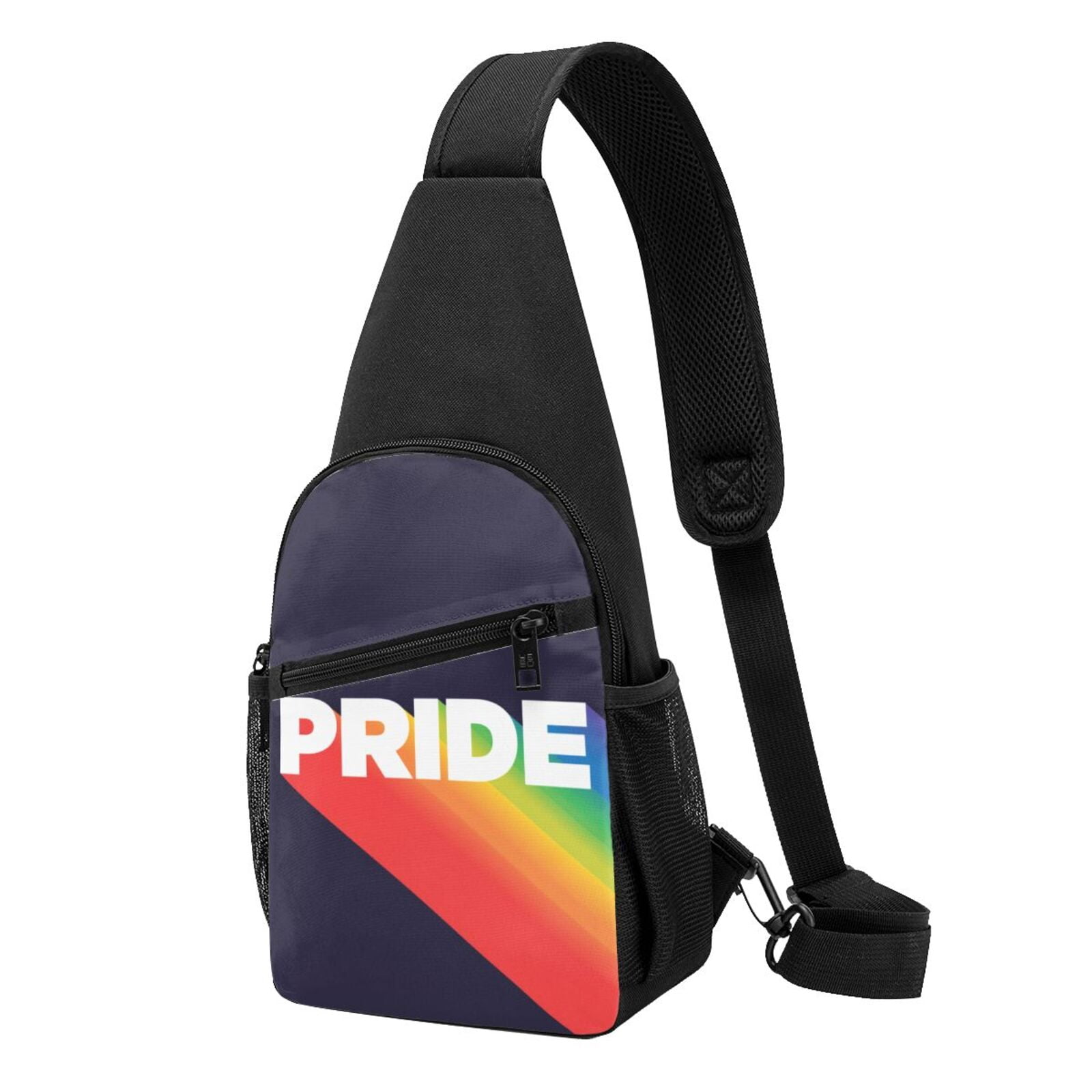 TEQUAN Crossbody Bag Chest Pack, Rainbow Lgbt Pride Day Pattern Sling ...