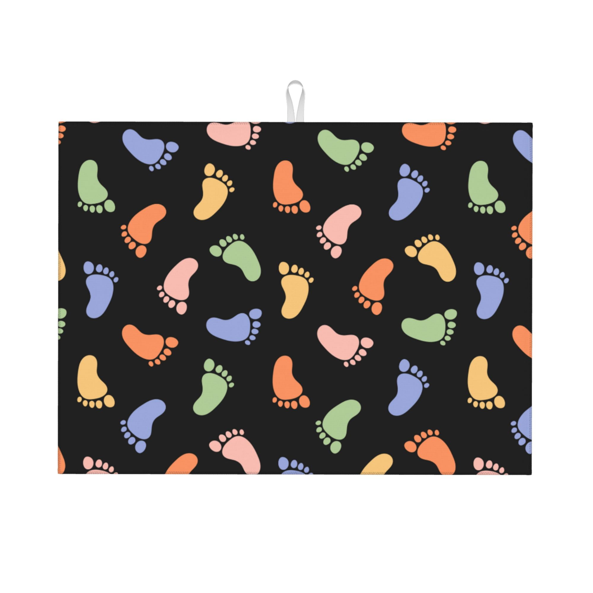 TEQUAN Dish Drying Mat for Kitchen Counter, Microfiber Super Absorbent ...