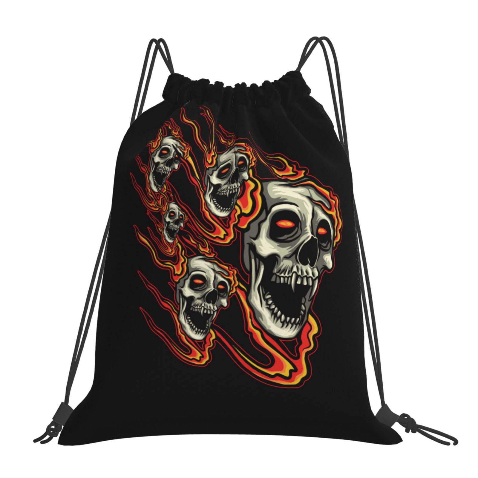 TEQUAN Drawstring Backpack Sports Gym Sackpack, Street Style Skulls ...