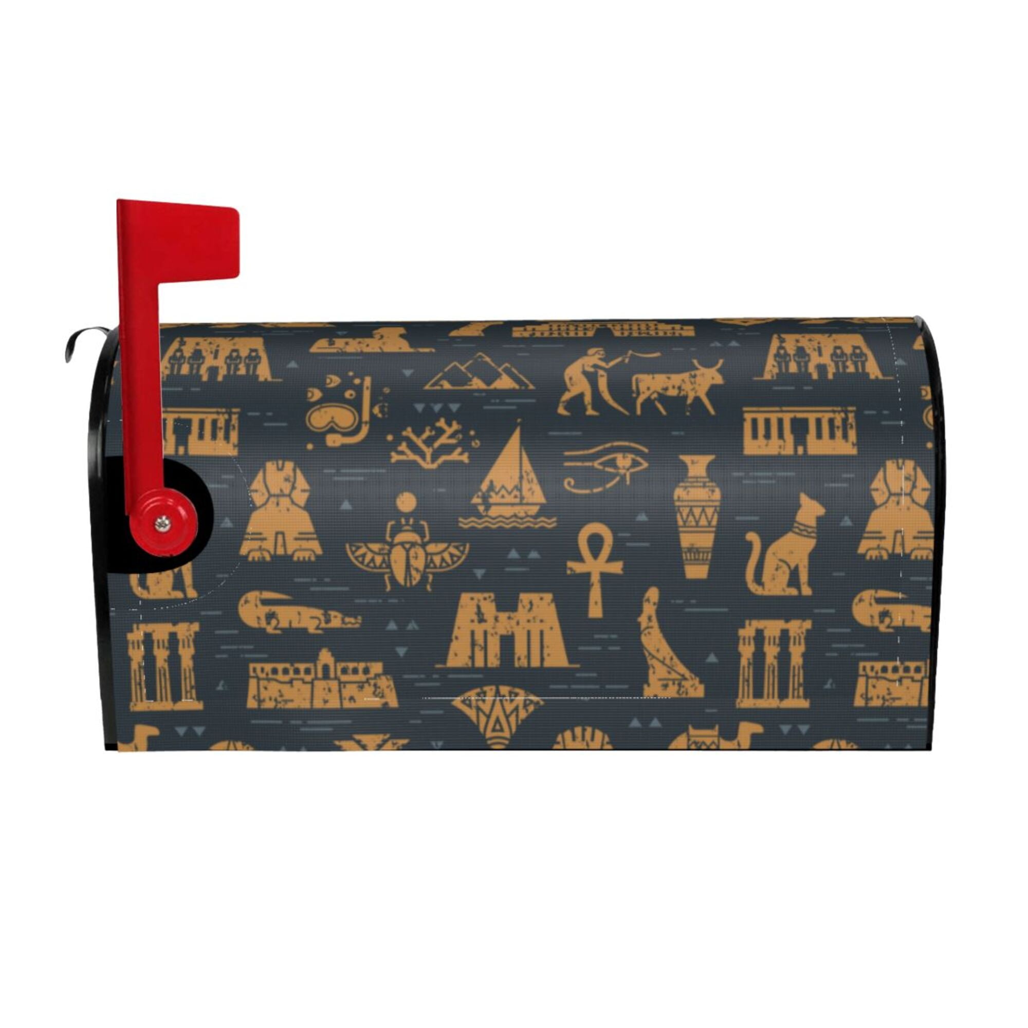 TEQUAN Egyptian Cultural Symbols Magnetic Mailbox Cover, Mailbox Wraps ...