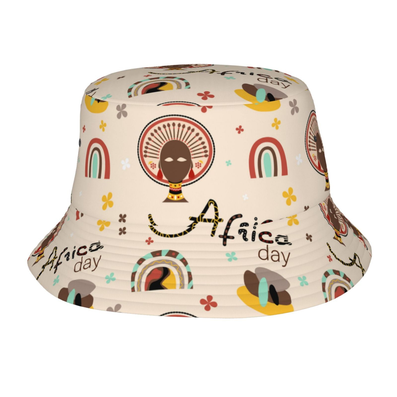 TEQUAN Foldable Polyester Adult Bucket Hat African Traditional Tribal ...