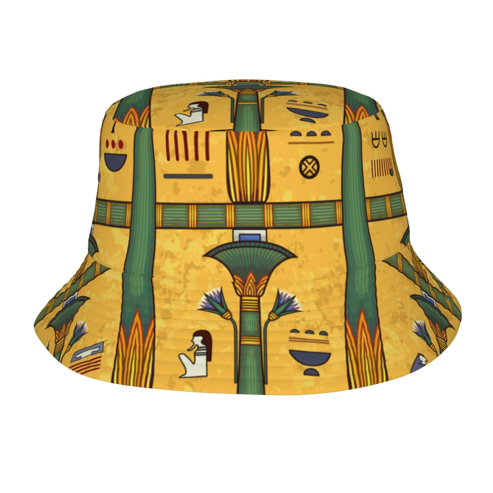 TEQUAN Foldable Polyester Adult Bucket Hat Cartoon Ancient Egyptian ...