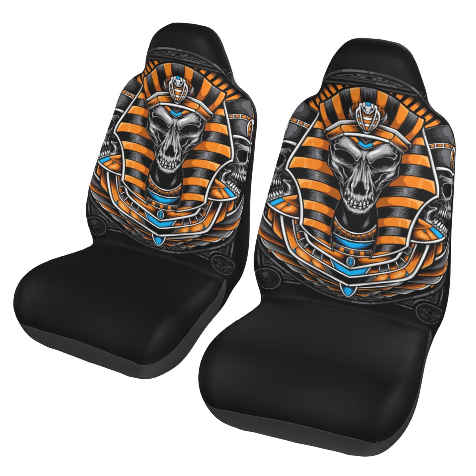TEQUAN Front Seat Covers, Ancient Myth Anubis Skulls Pattern 2 Piece ...