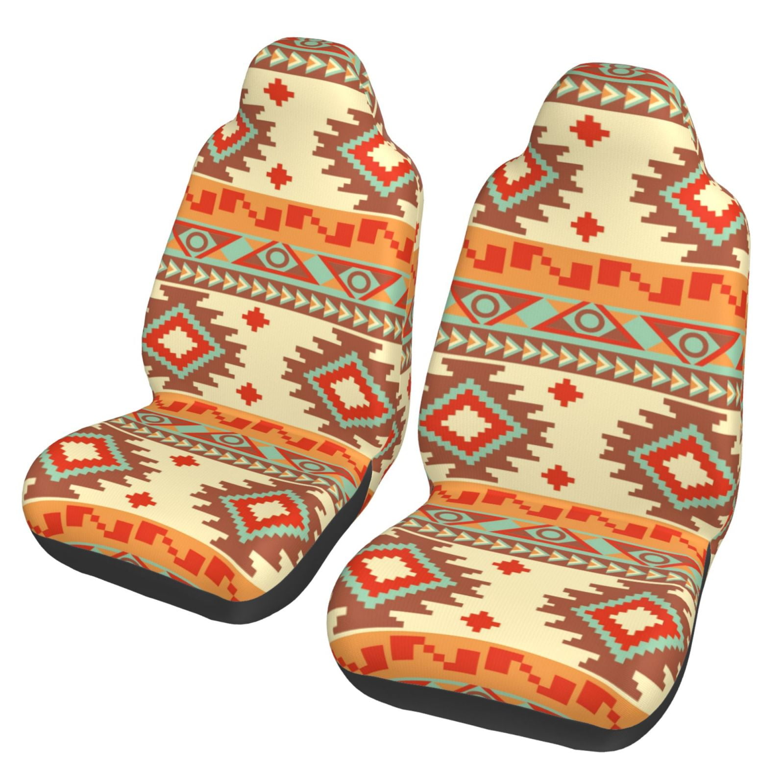 TEQUAN Front Seat Covers, Vintage Southwestern Native Aztec Style ...