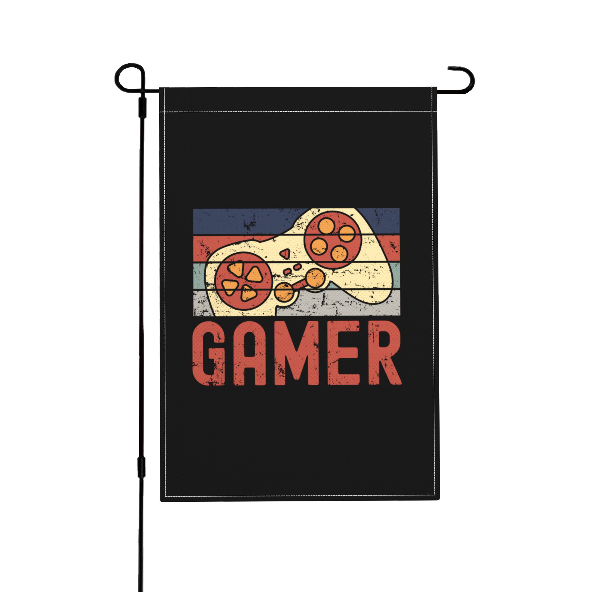 TEQUAN Fun Gamepad Gamer Garden Flags, 18 x 12 inch Double Sided Linen ...