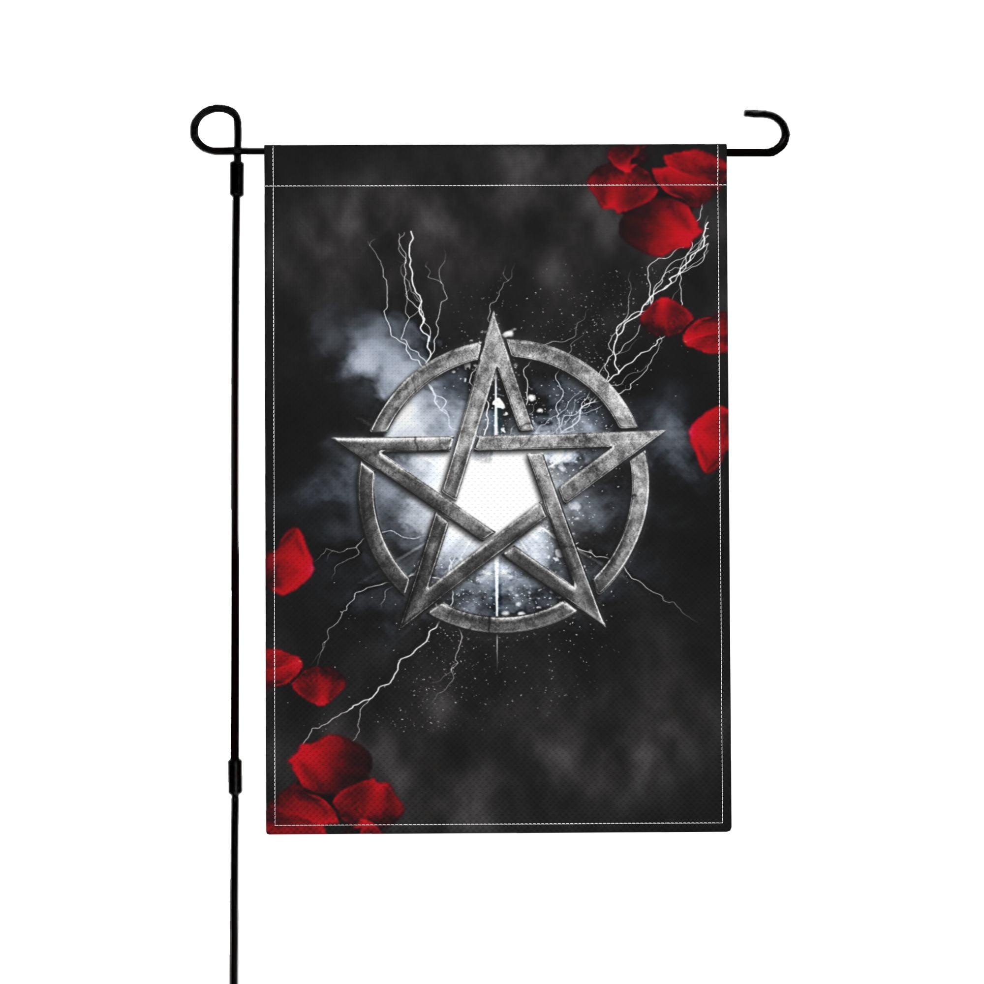 TEQUAN Gothic Fantasy Pentagram Petals Garden Flags, 18 x 12 inch ...