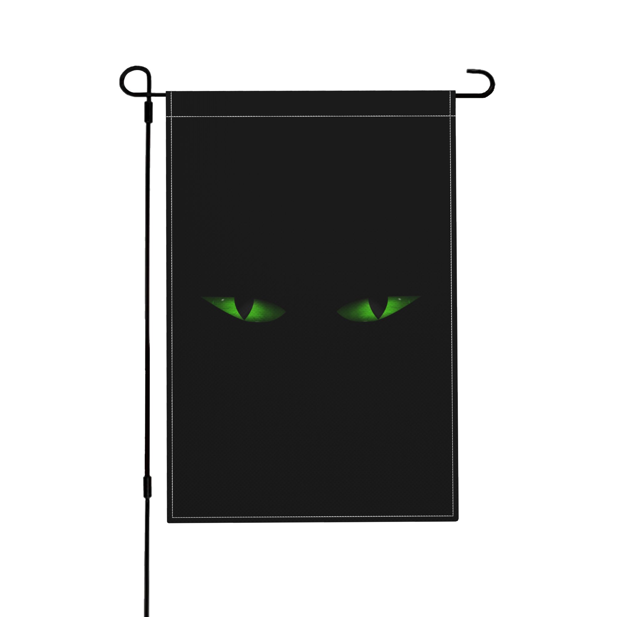 TEQUAN Green Glowing Evil Eyes Garden Flags, 18 x 12 inch Double Sided ...