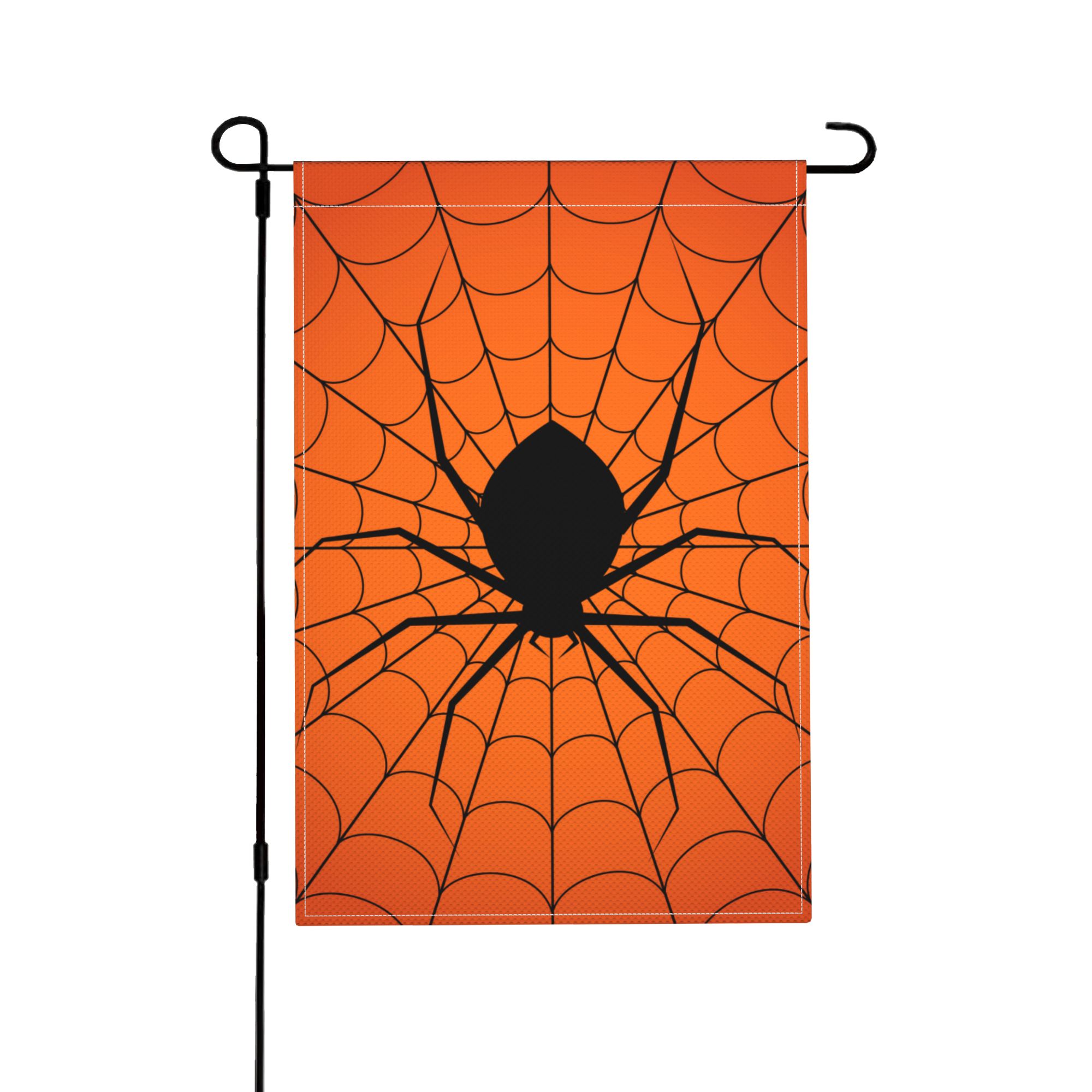 TEQUAN Happy Halloween Spiderweb Garden Flags, 18 x 12 inch Double ...