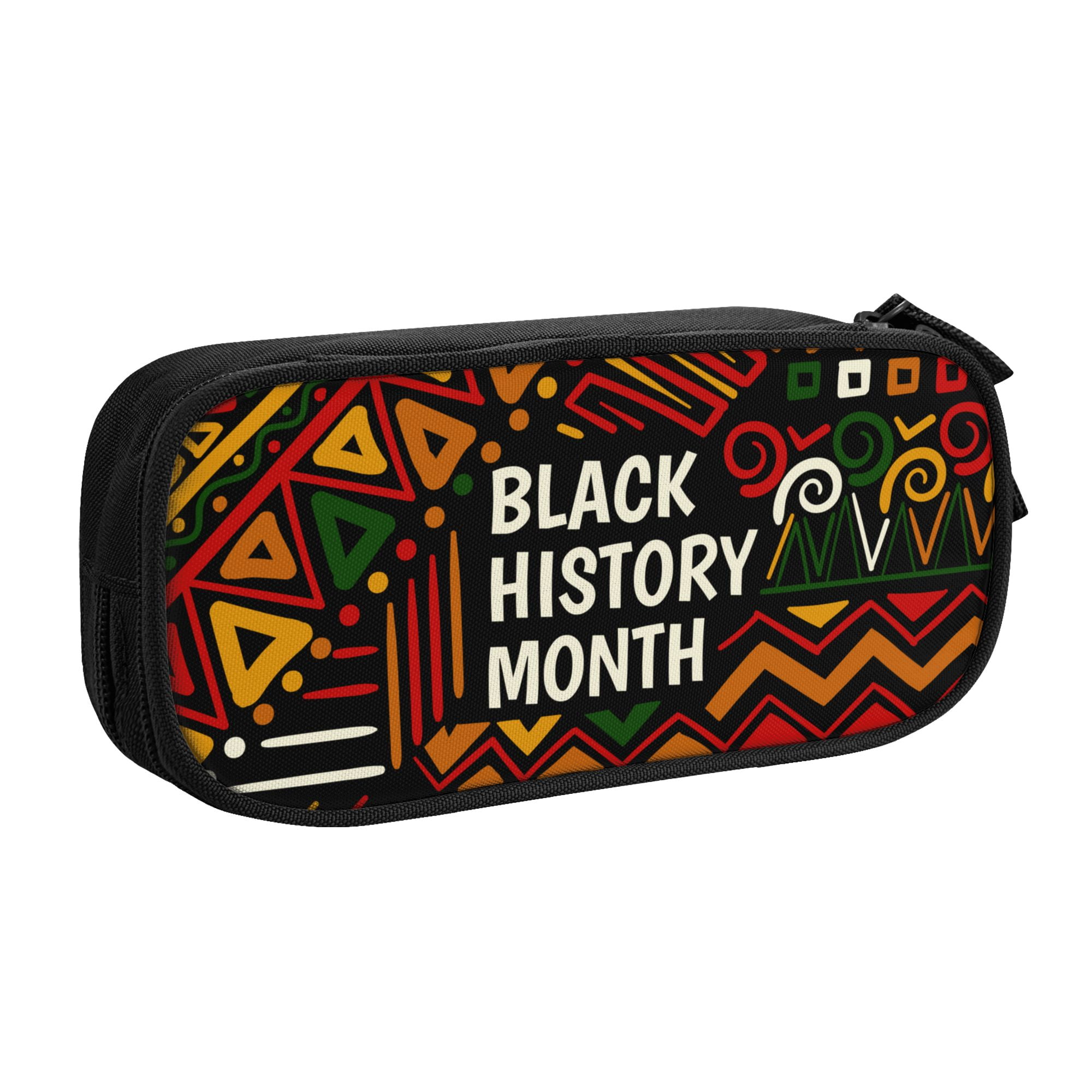 TEQUAN Large Capacity Pencil Case, Abstract Black History Month Pattern ...