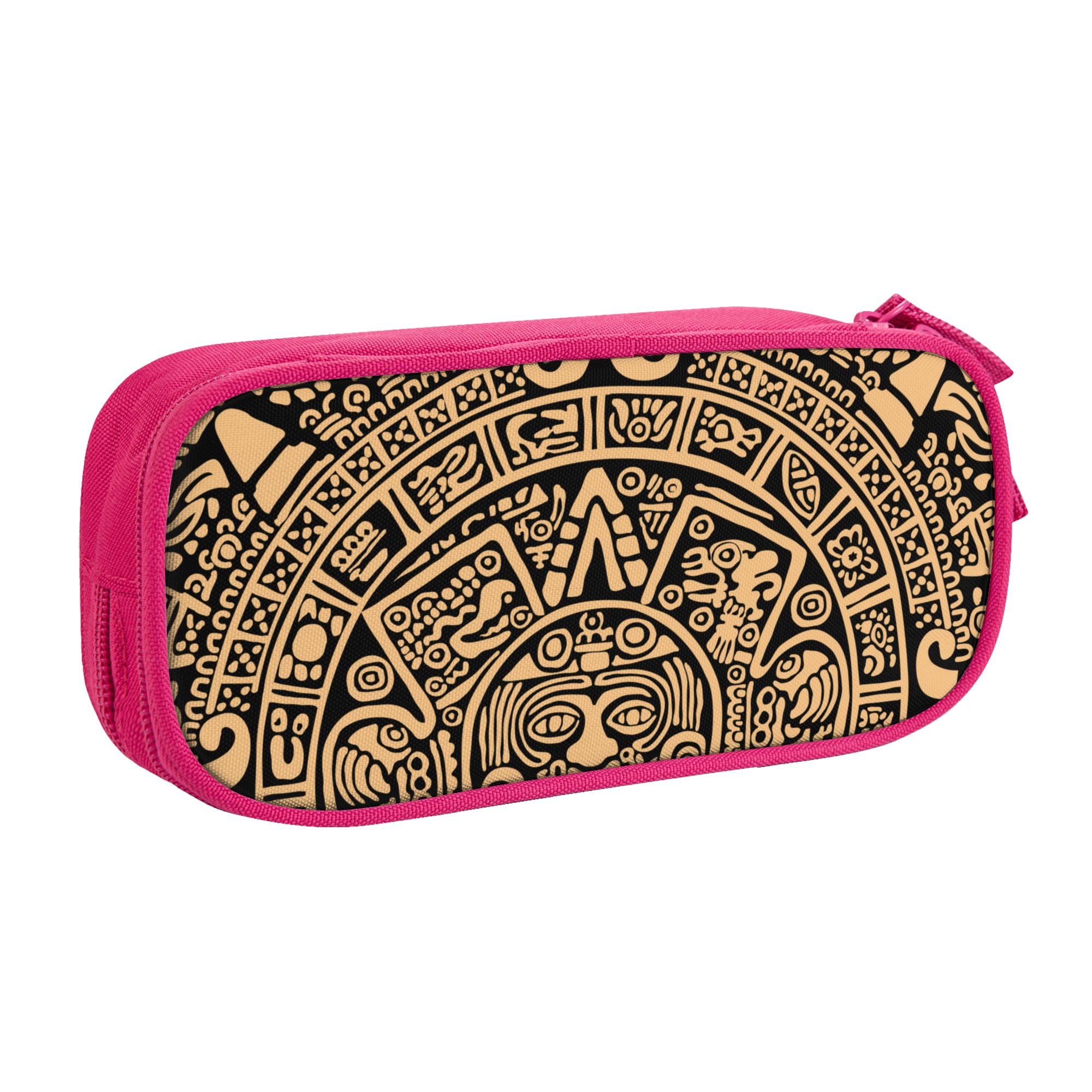 TEQUAN Large Capacity Pencil Case, Ancient Mayan Occult Totem Pattern ...