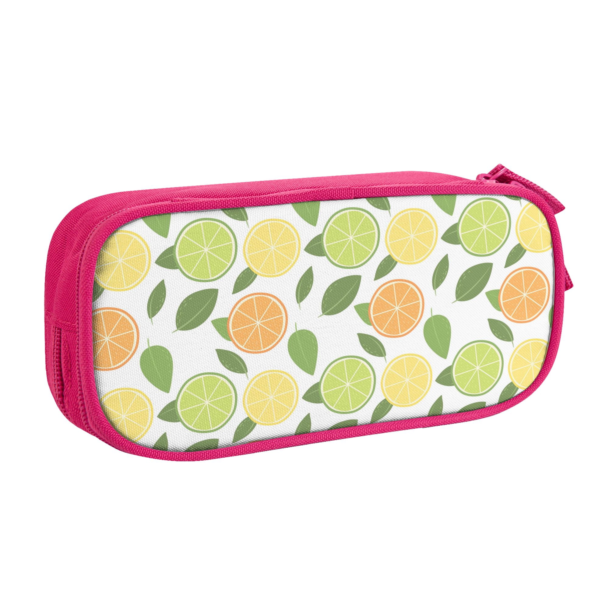 TEQUAN Large Capacity Pencil Case, Citrus Orange Lemon Lime Pattern ...
