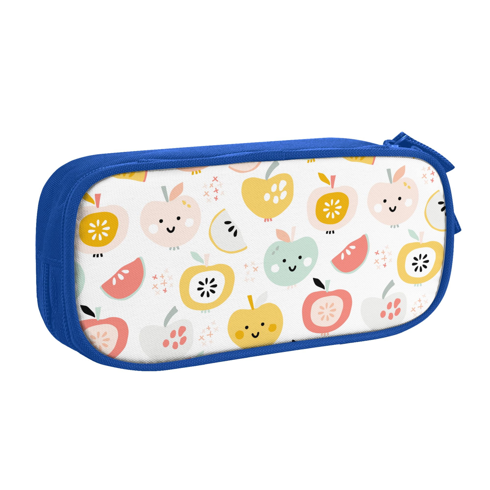 TEQUAN Large Capacity Pencil Case, Cute Funny Smiling Fruits Pattern ...