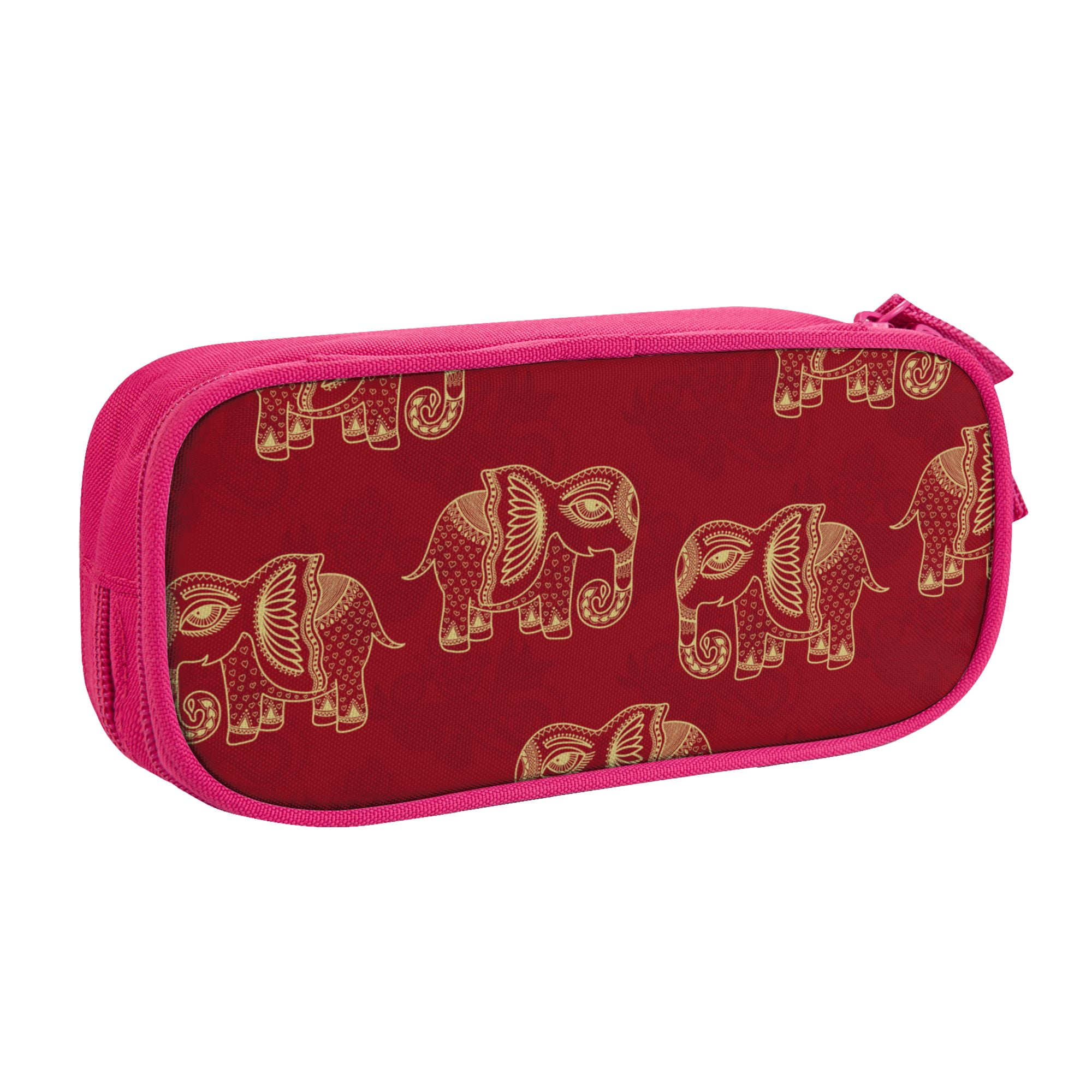 TEQUAN Large Capacity Pencil Case, Cute Golden Little Elephant Pattern ...