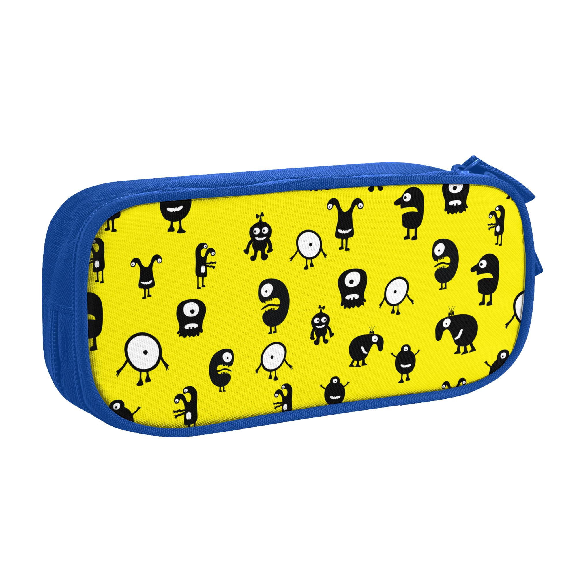 TEQUAN Large Capacity Pencil Case, Cute Smile Aliens Monsters Pattern ...