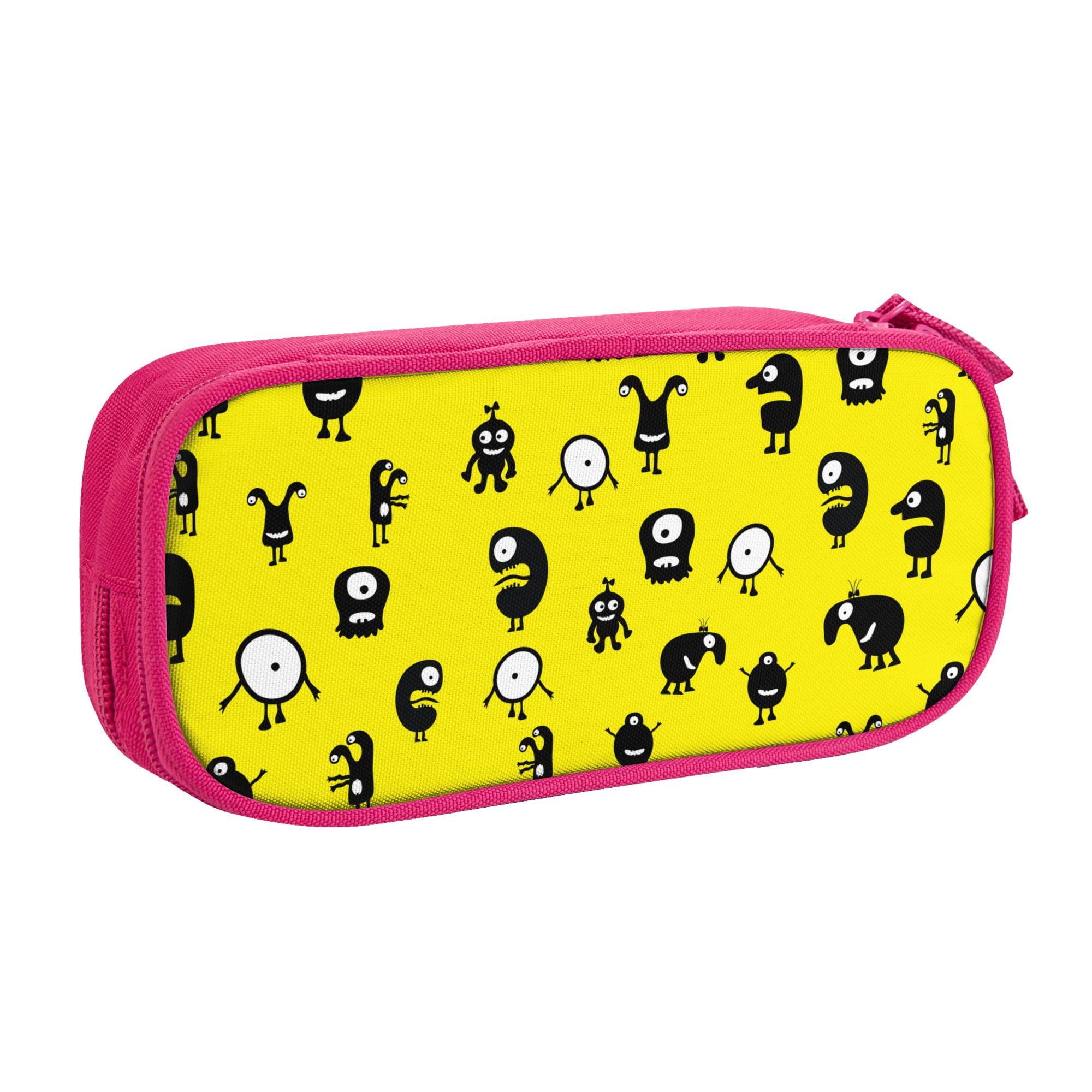 TEQUAN Large Capacity Pencil Case, Cute Smile Aliens Monsters Pattern ...