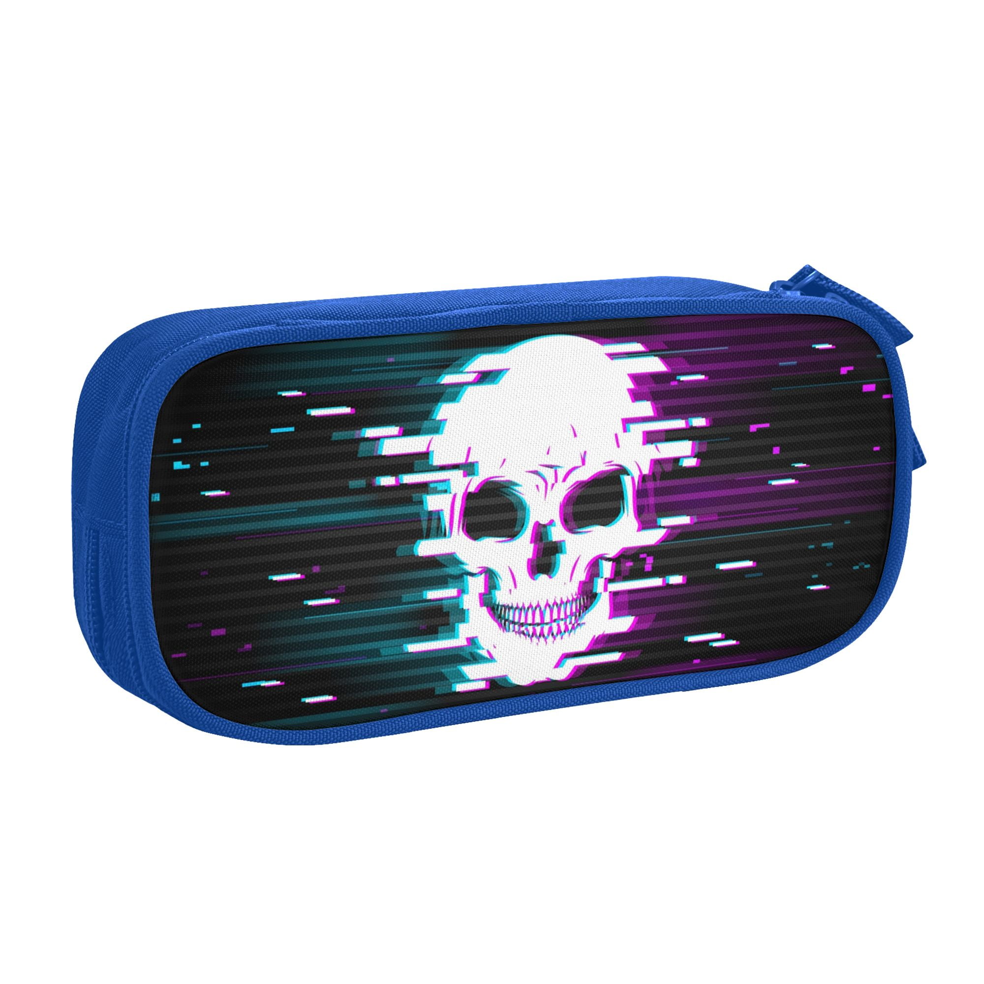 TEQUAN Large Capacity Pencil Case, Cyberpunk Robot Skull Pattern Pencil ...