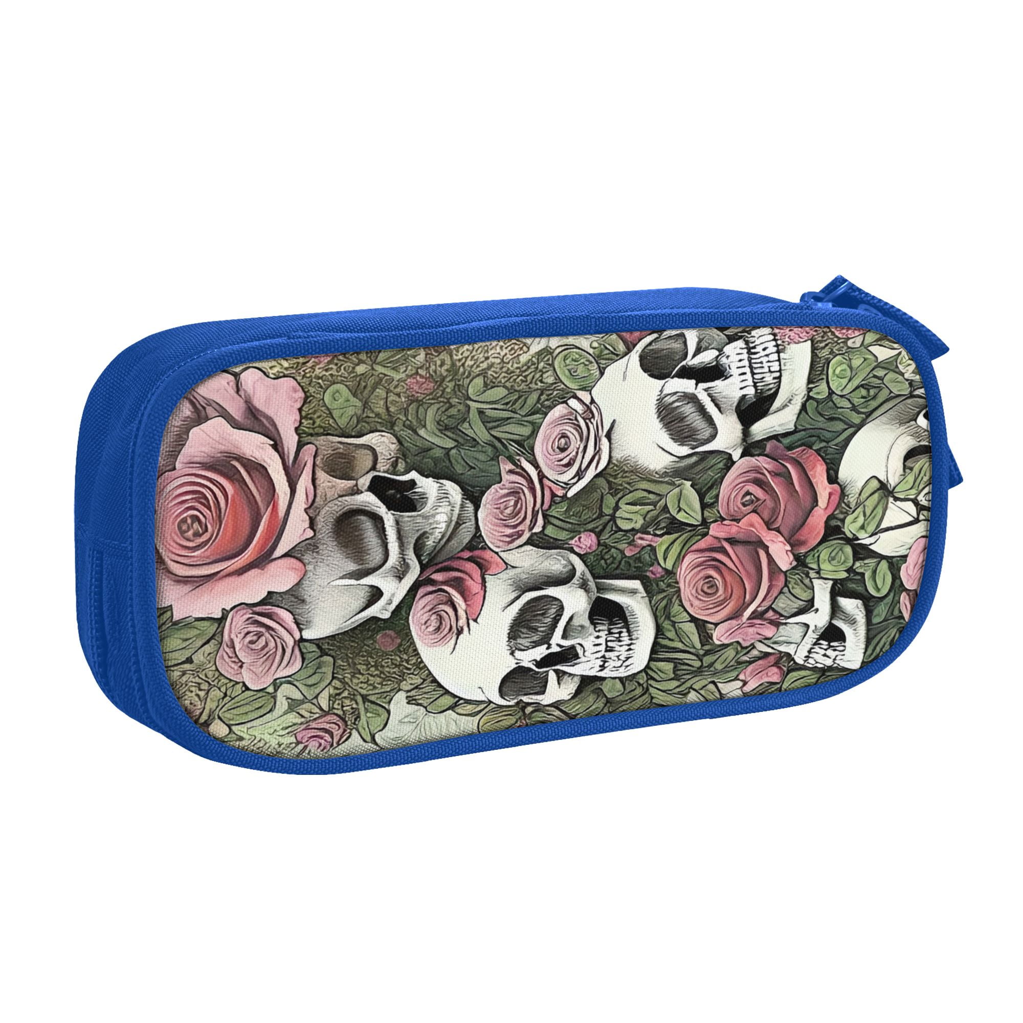 TEQUAN Large Capacity Pencil Case, Deadhead Roses Grateful Skulls Dead ...