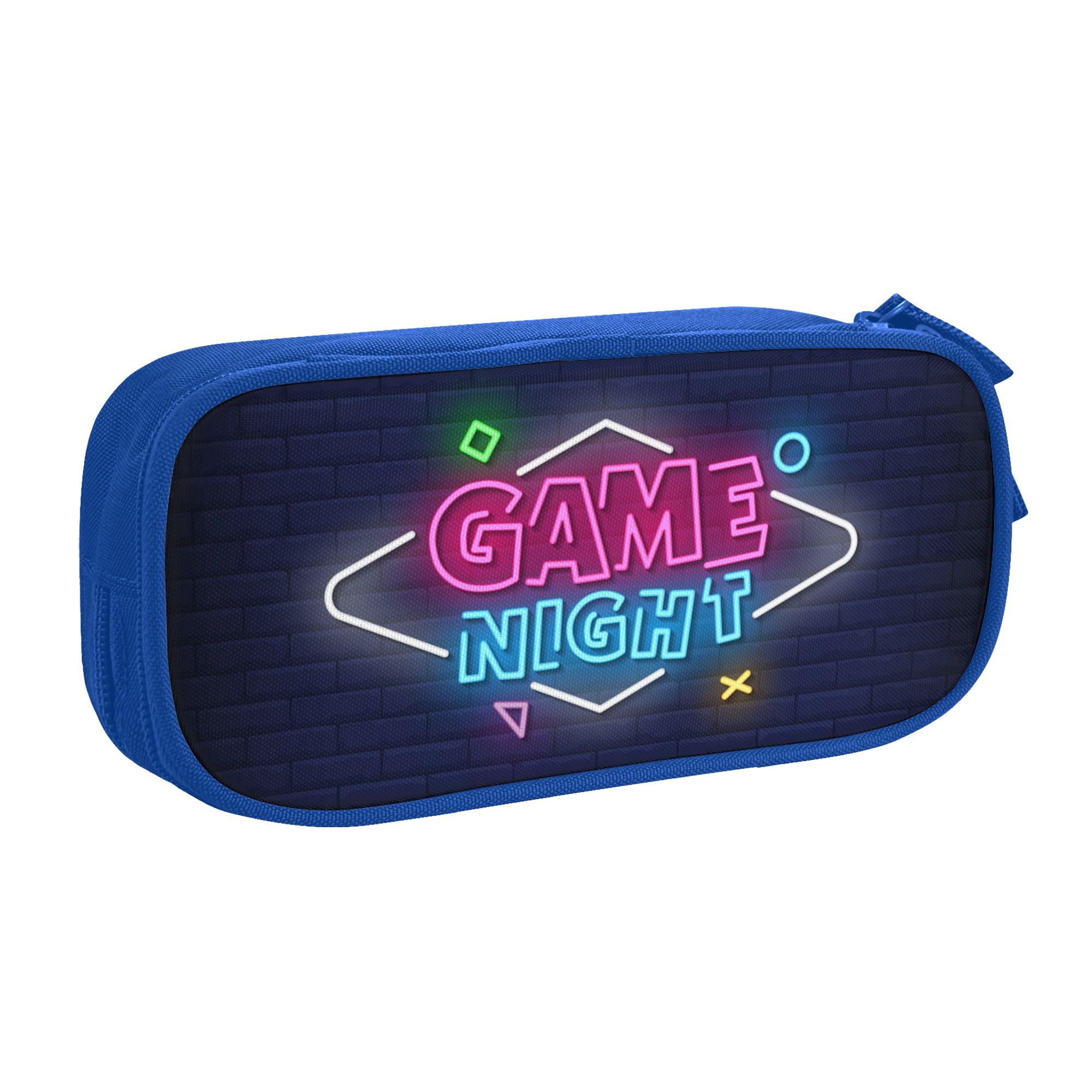 TEQUAN Large Capacity Pencil Case, Game Night Neon Signs Pattern Pencil ...