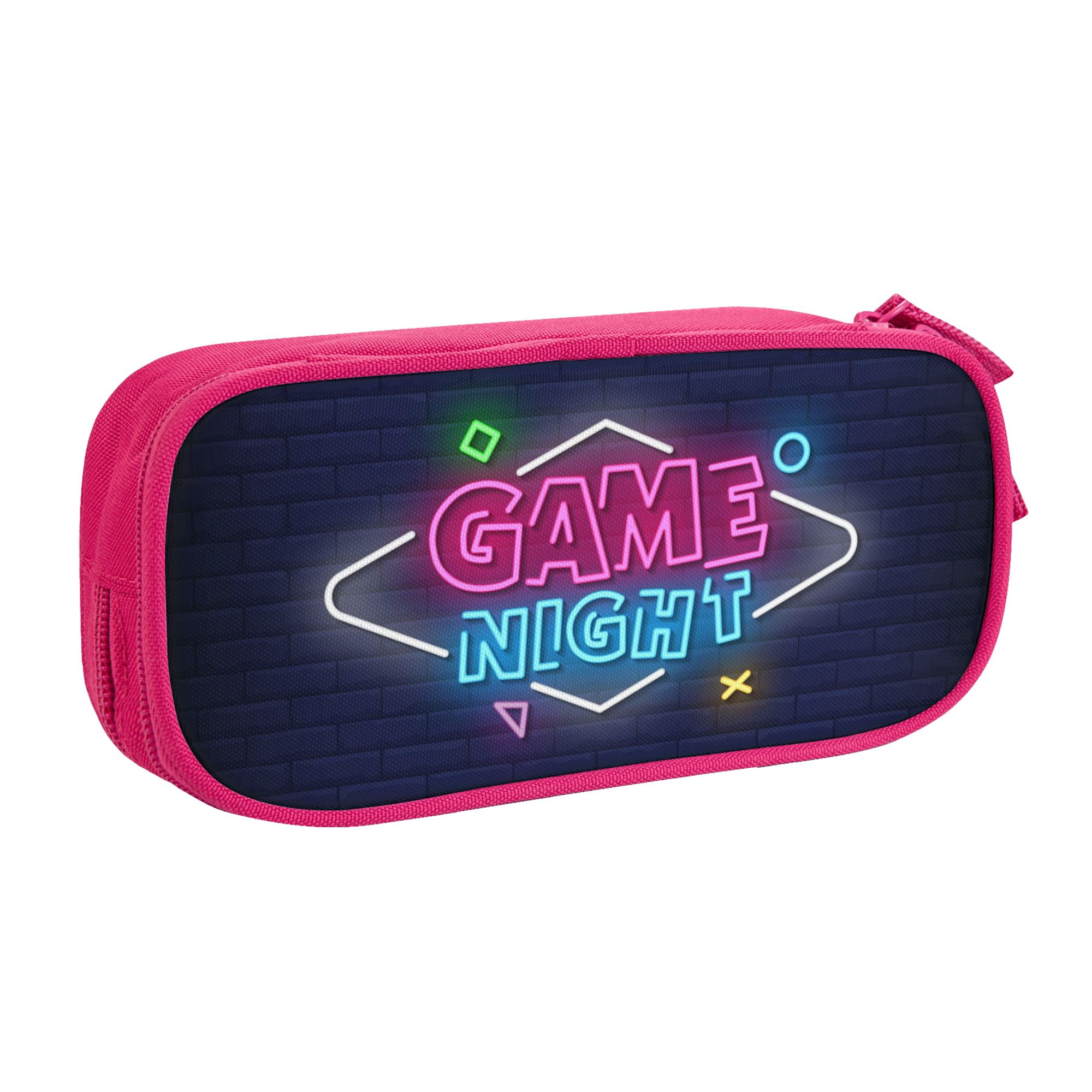 TEQUAN Large Capacity Pencil Case, Game Night Neon Signs Pattern Pencil ...